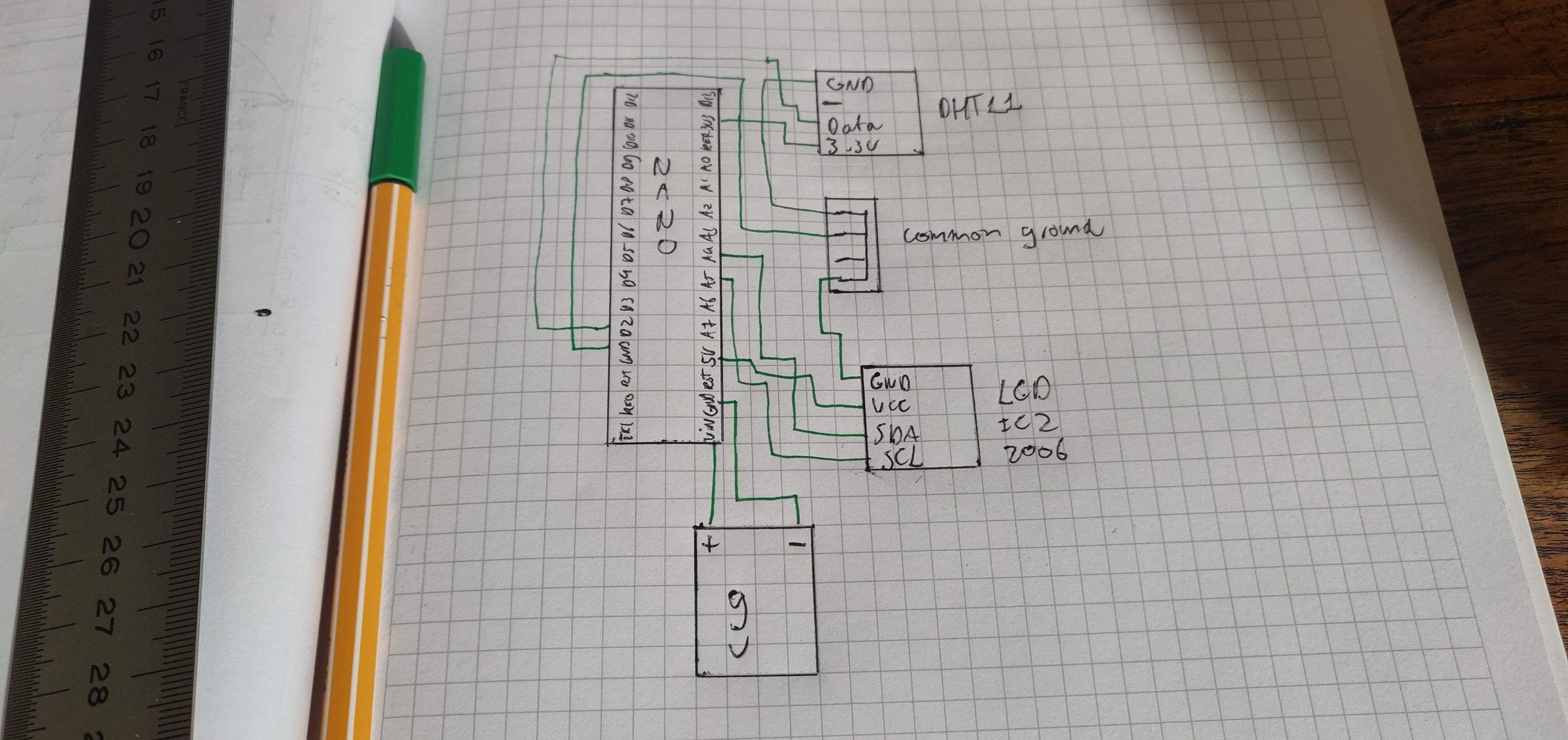 Arduino Nano Temperature and Humidity With DHT11 and an LCD : 3 Steps ...