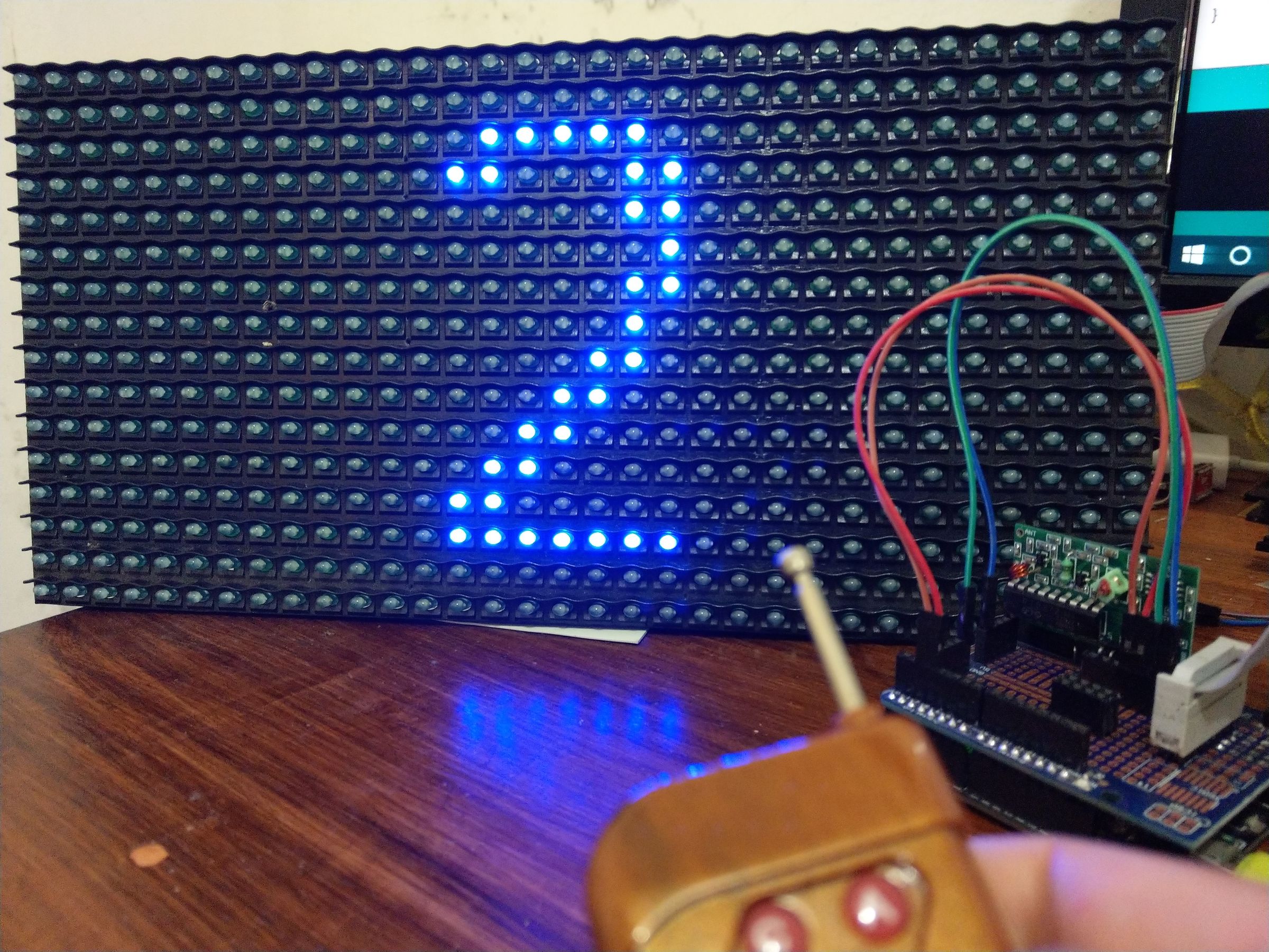 Arduino Wireless RF Remote Counter With Dot Matrix Display : 4 Steps ...