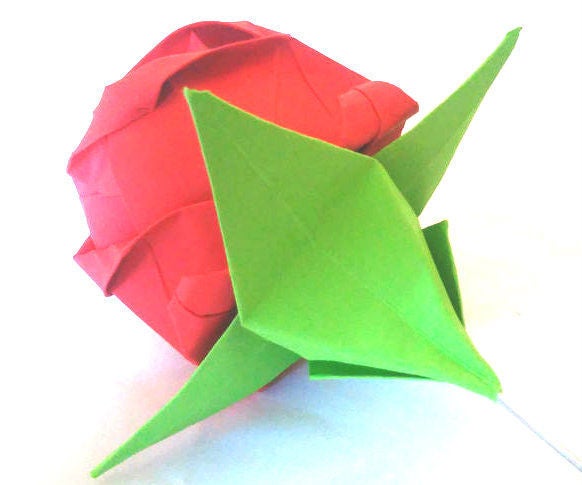 Origami Calyx For An Origami Rose 9 Steps Instructables