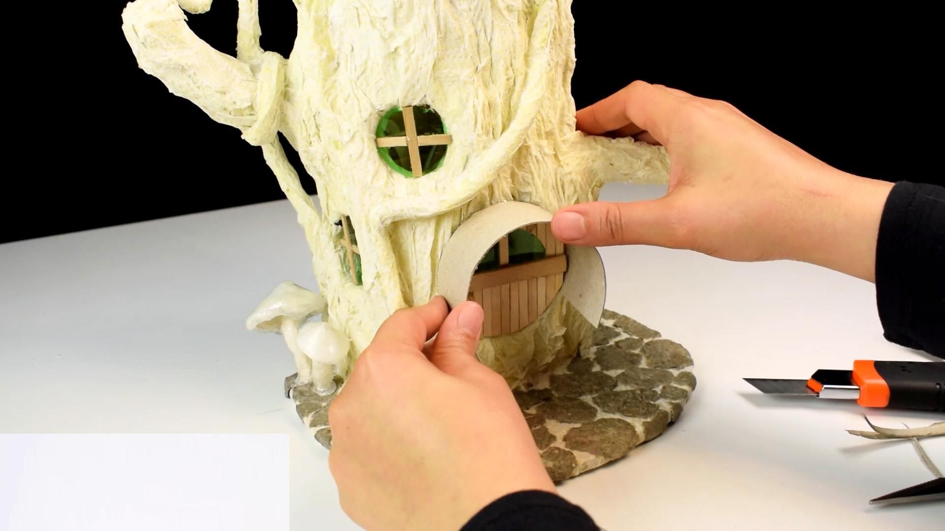 Paper Mache Fairy Garden Tree House : 15 Steps (with Pictures ...