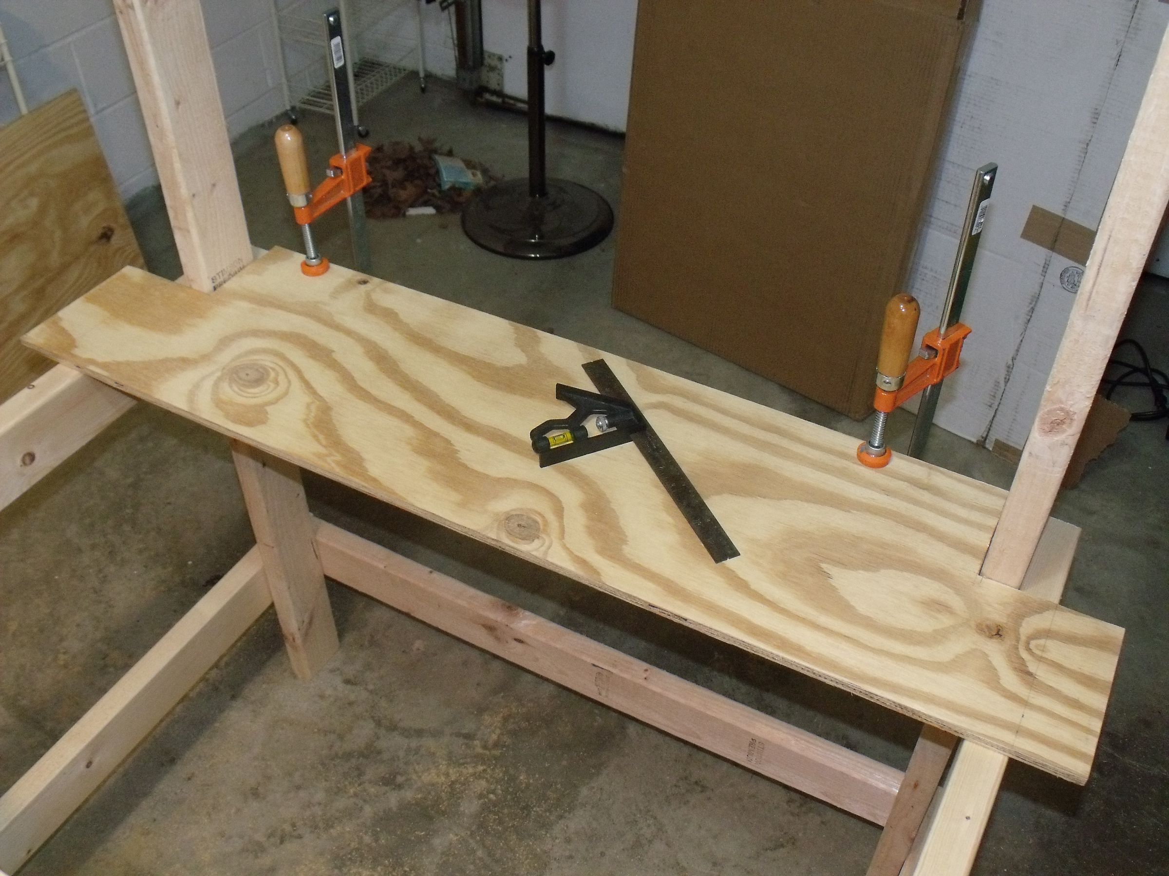 Build Garage Work Table With Attached Shelves : 7 Steps - Instructables