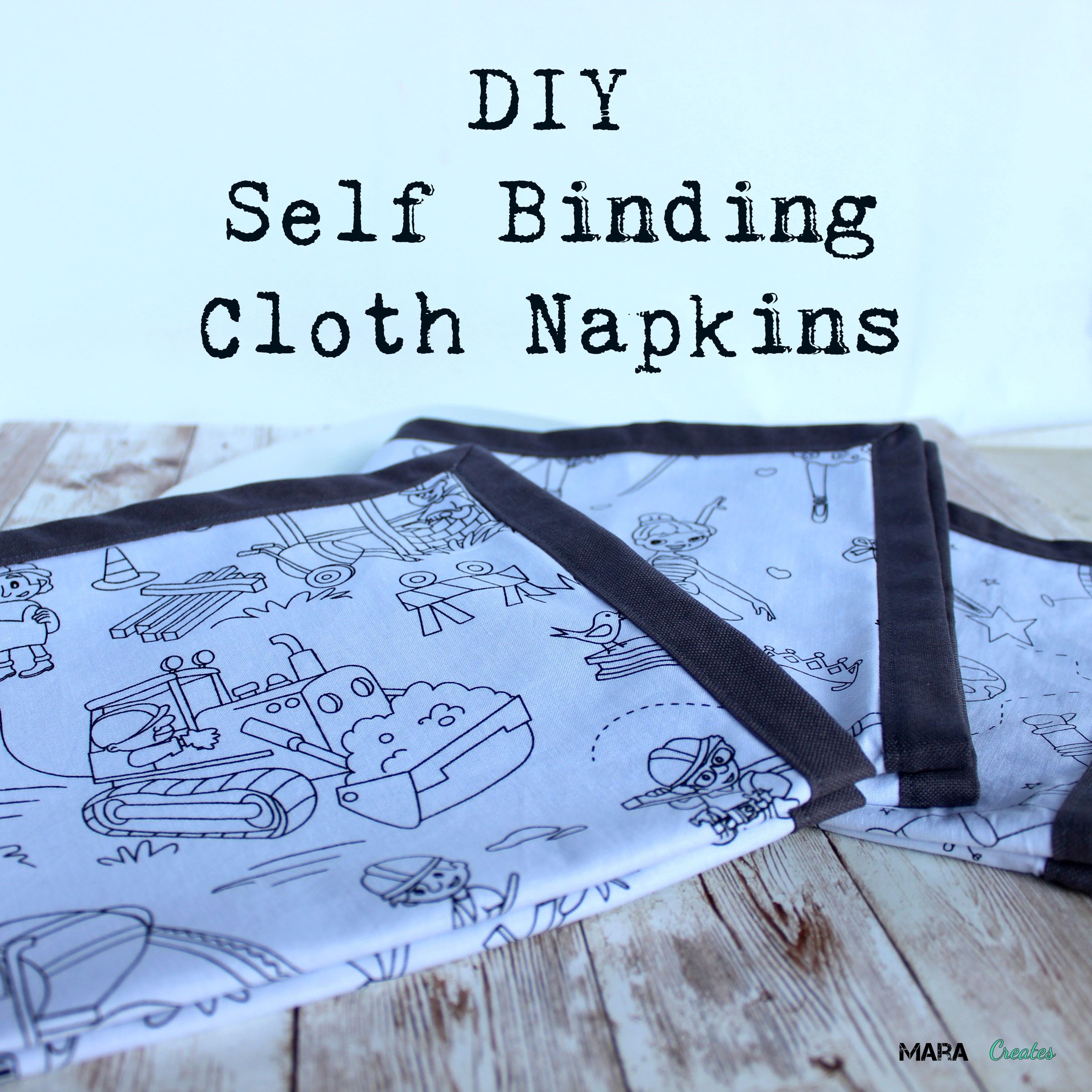 DIY Self Binding Cloth Napkins : 4 Steps (with Pictures) - Instructables