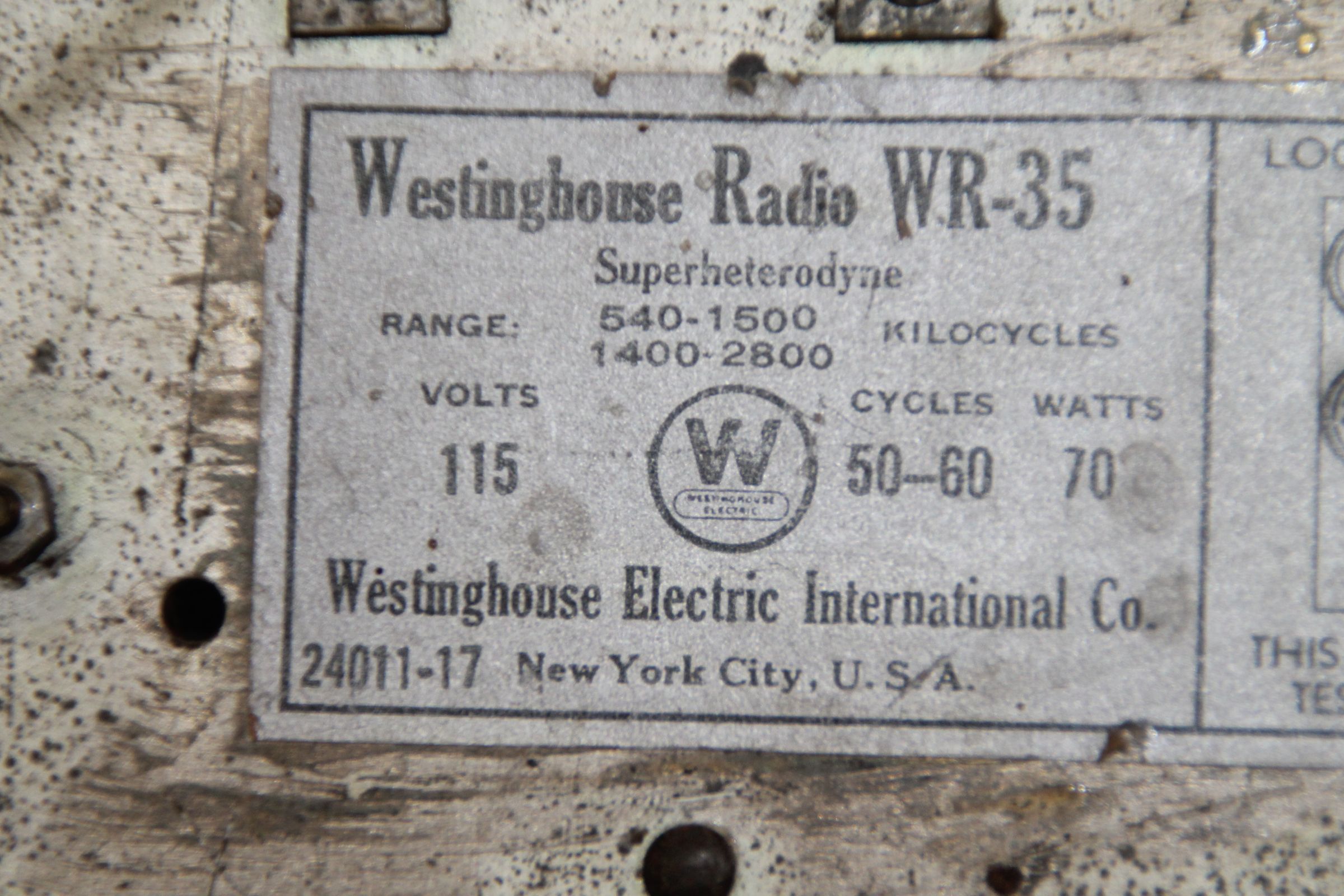 Restoring Westinghouse Radio WR-35 - Instructables