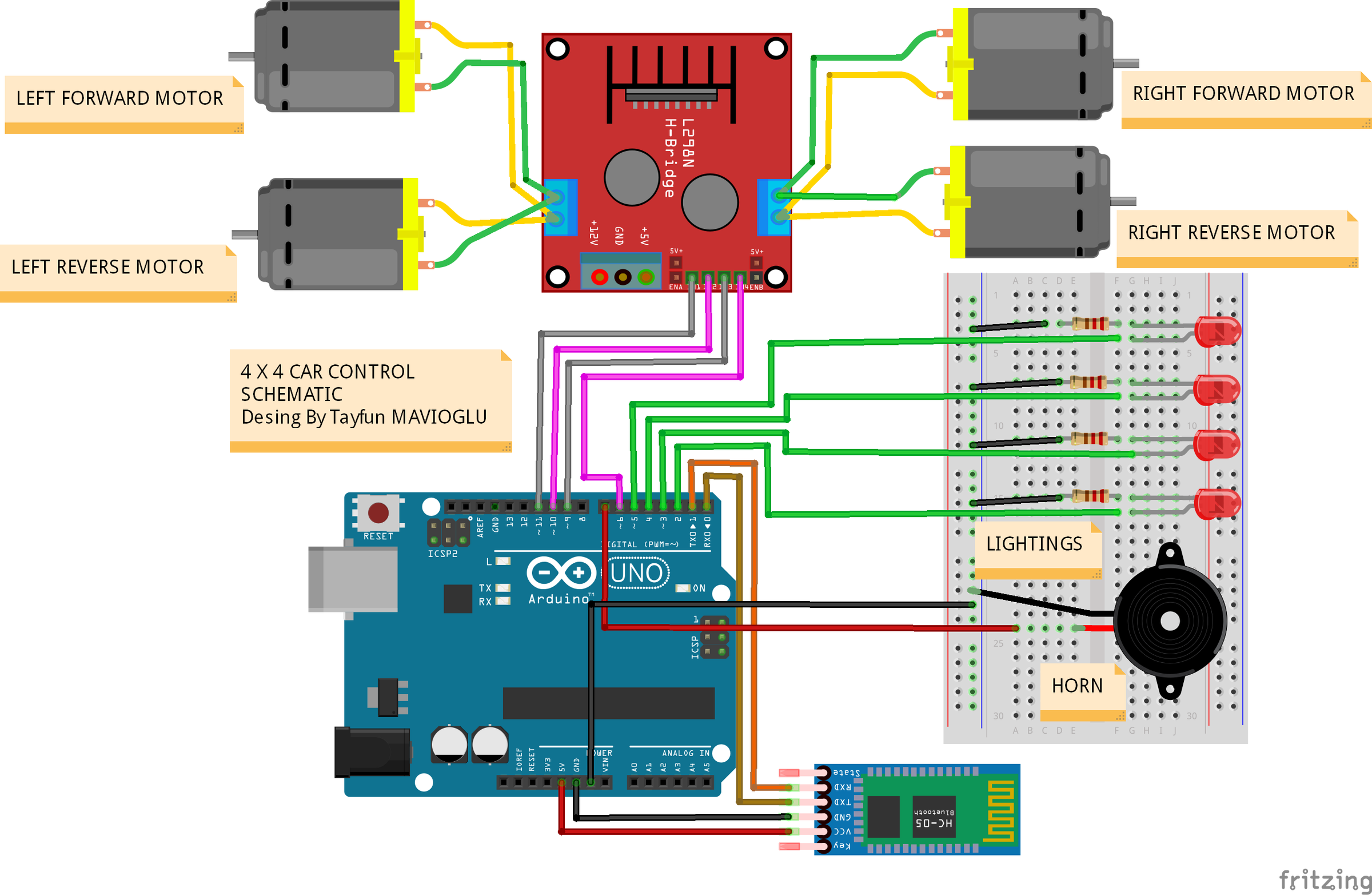 Arduino Bluetooth Car Control 4 X 4 : 9 Steps (with Pictures ...