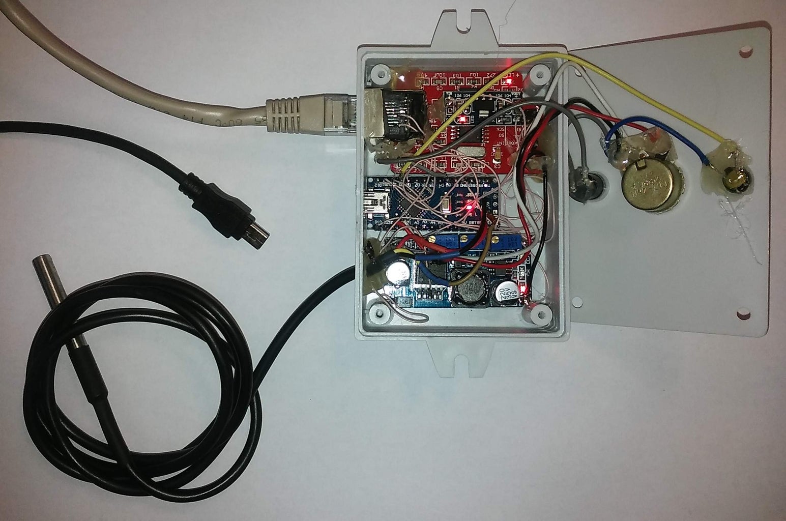 Arduino Webservers Ethernet Enc28j60 With Thermometer Ds18b20 I2c Lcd And Power Over Ethernet