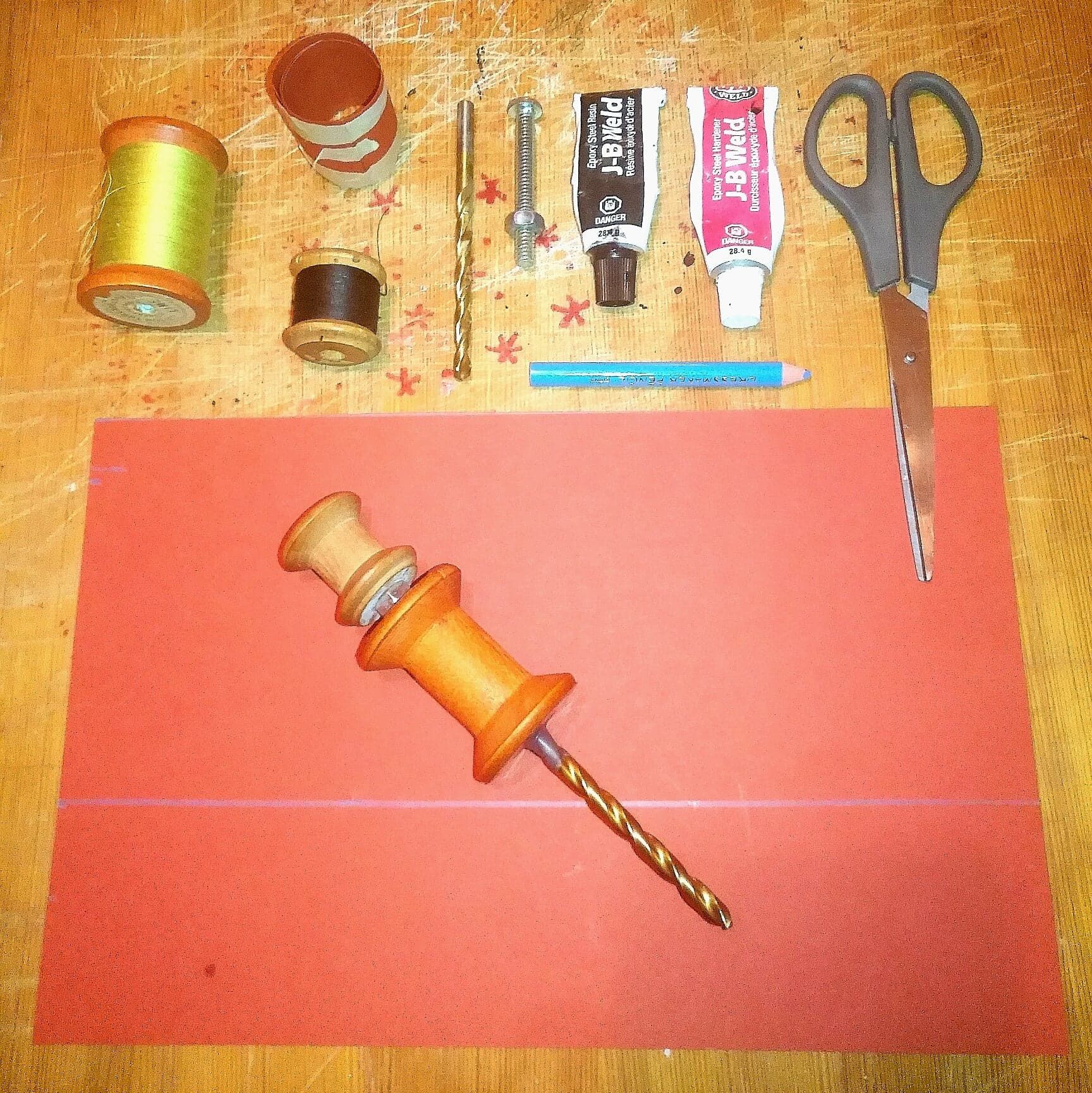 Easy Bushcraft Push-Drill for Woodworking From Thread Spools : 7 Steps ...
