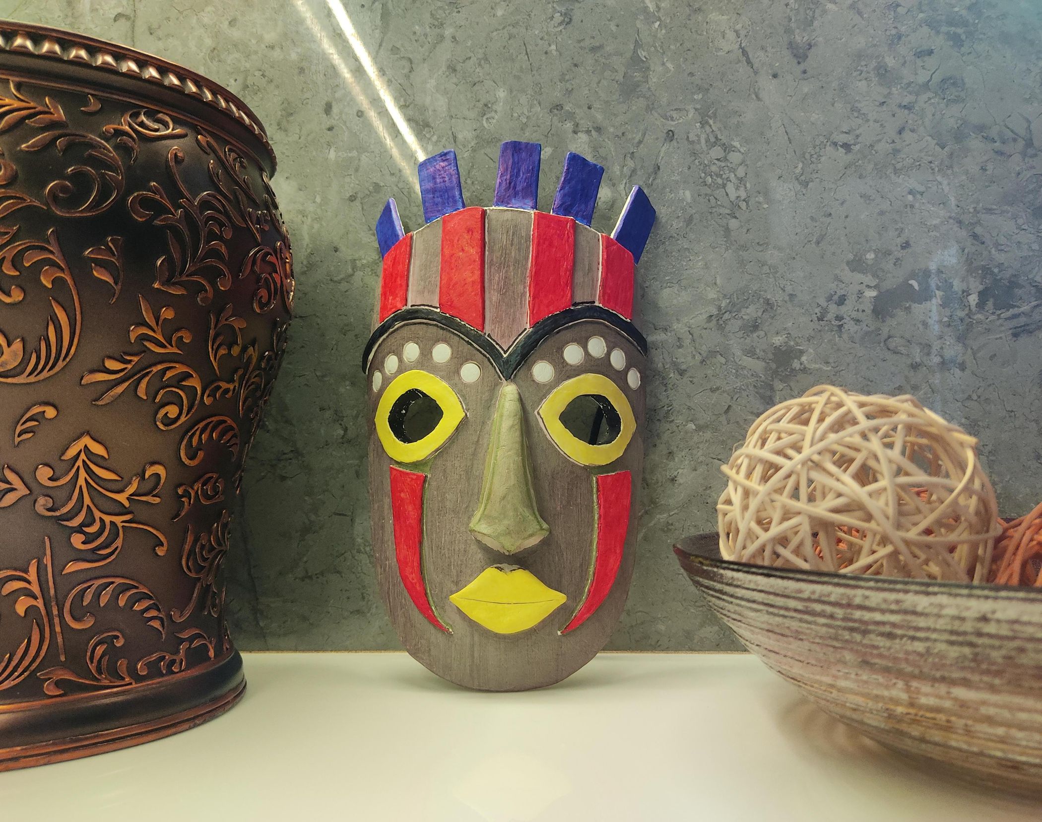 Tribal Mask Using Air Dry Clay : 8 Steps - Instructables