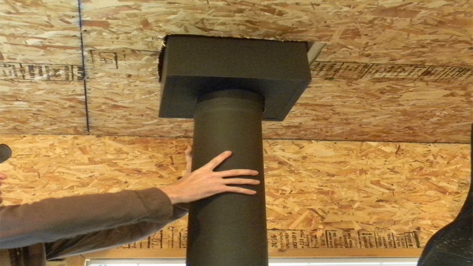 Chimney Pipe Installation for Wood Stove Through a Flat Ceiling : 8 ...