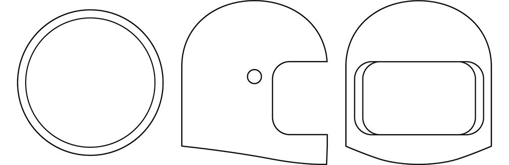 Astronaut Helmet Stencil