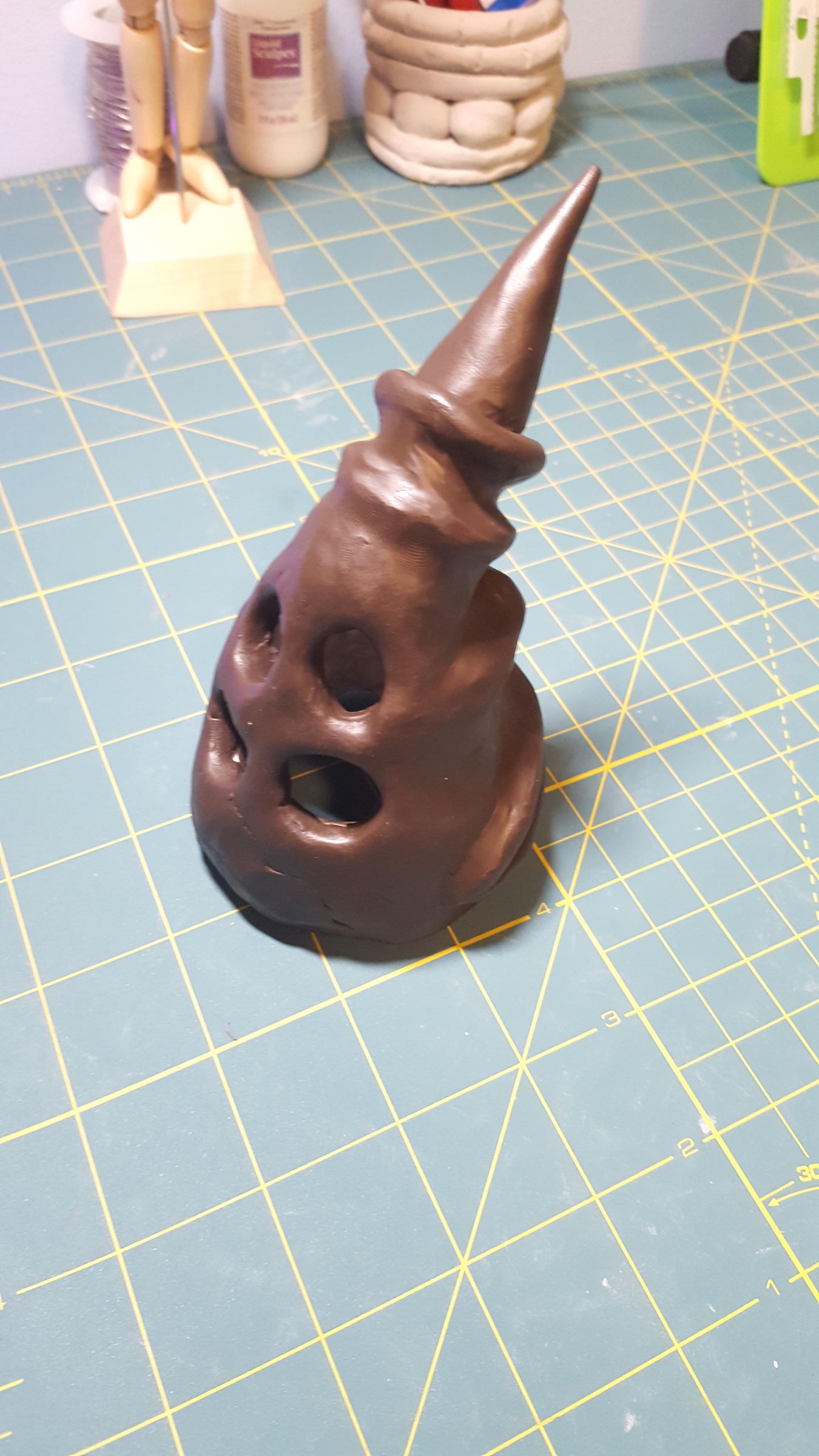 Clay Sorting Hat Pencil Holder on Stool (Harry Potter) : 18 Steps (with ...