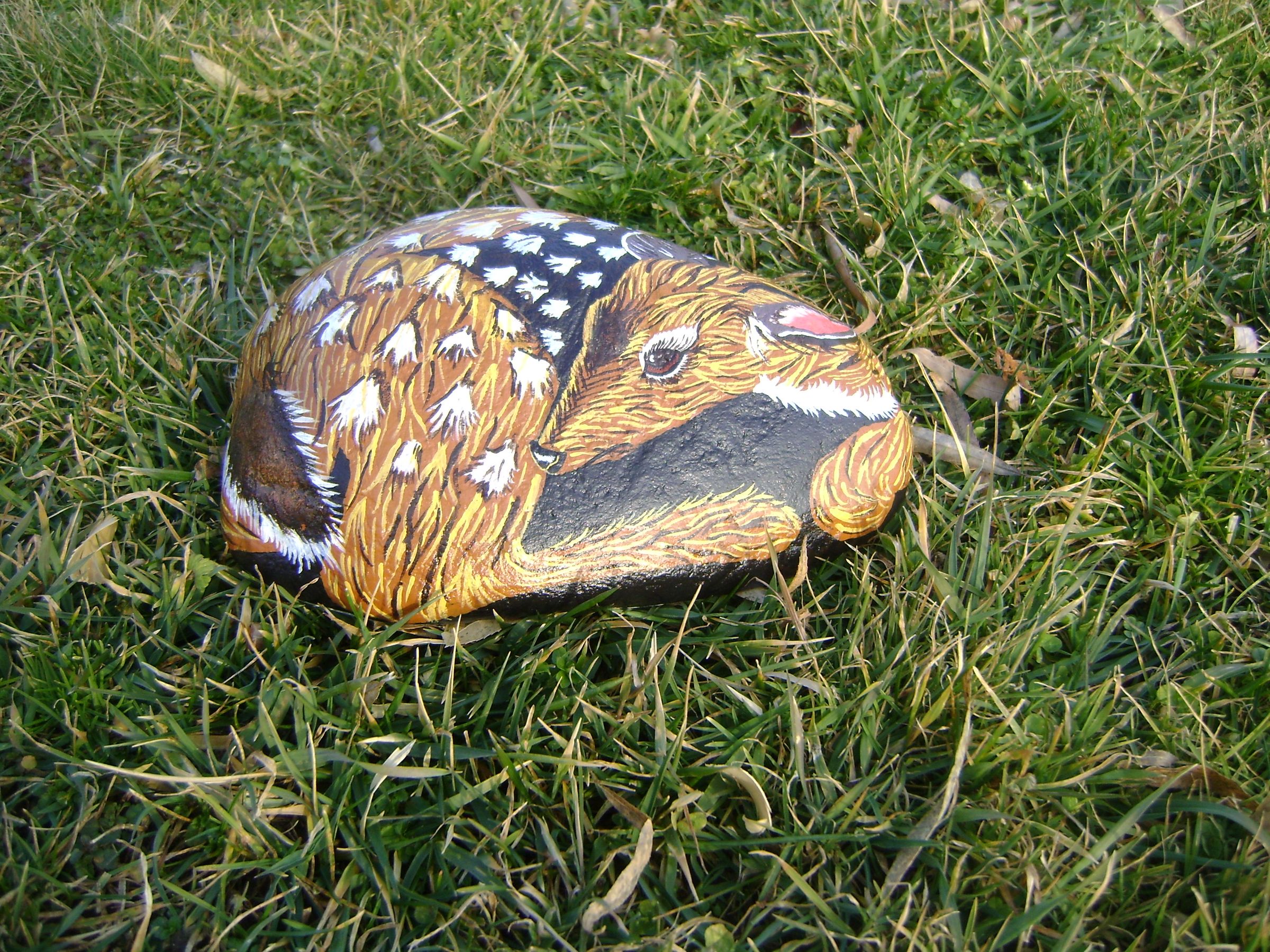 Painted Deer Rock - Instructables