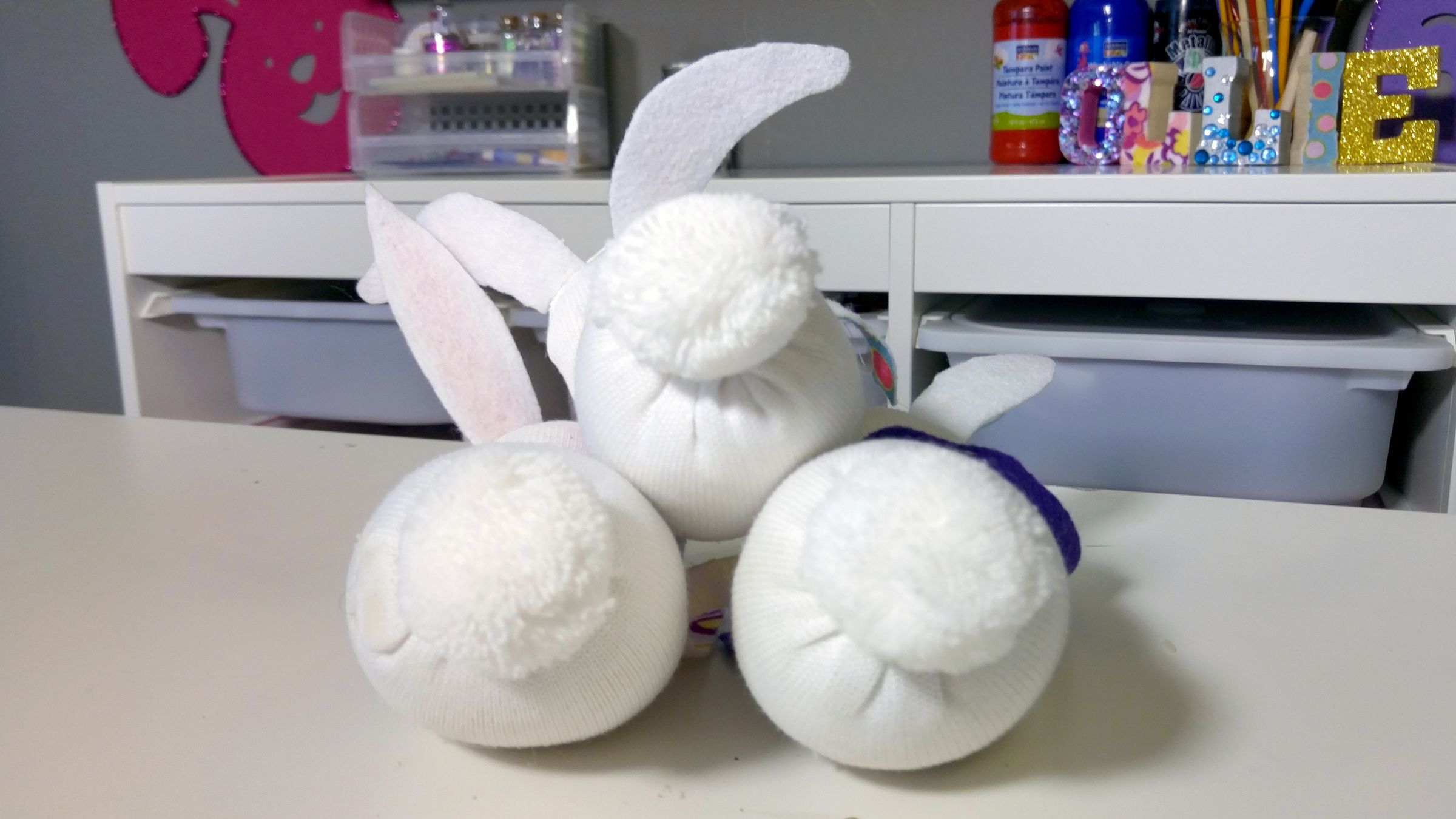 DIY No-sew Sock Bunny - Instructables