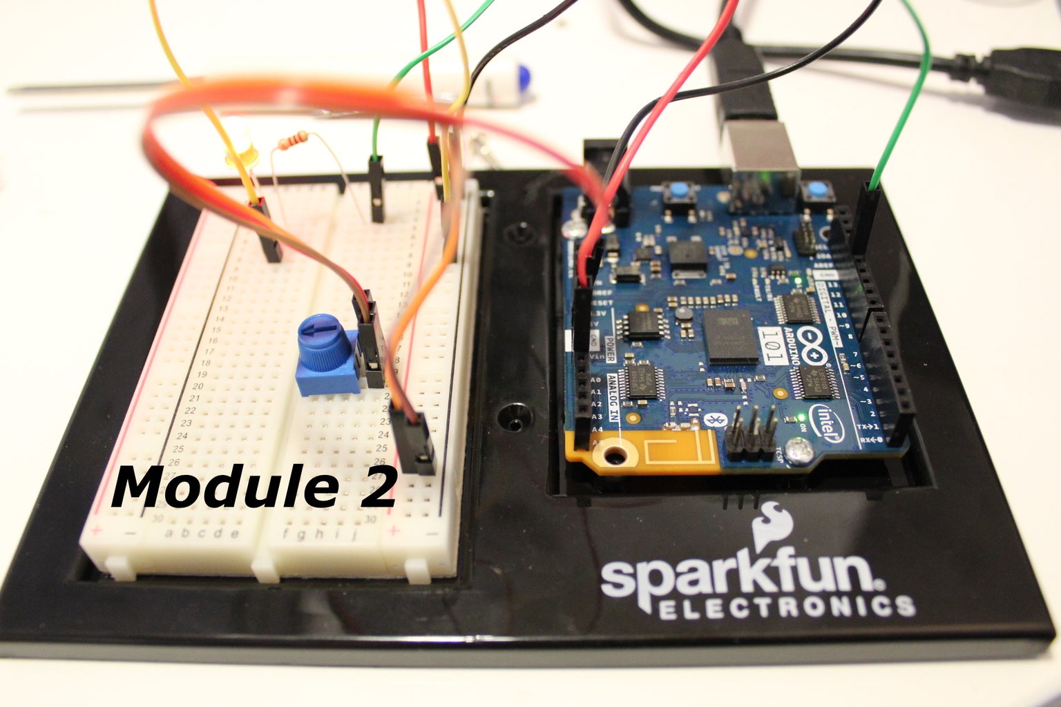 Control Led Blink Rate With Potentiometer 4 Steps Instructables