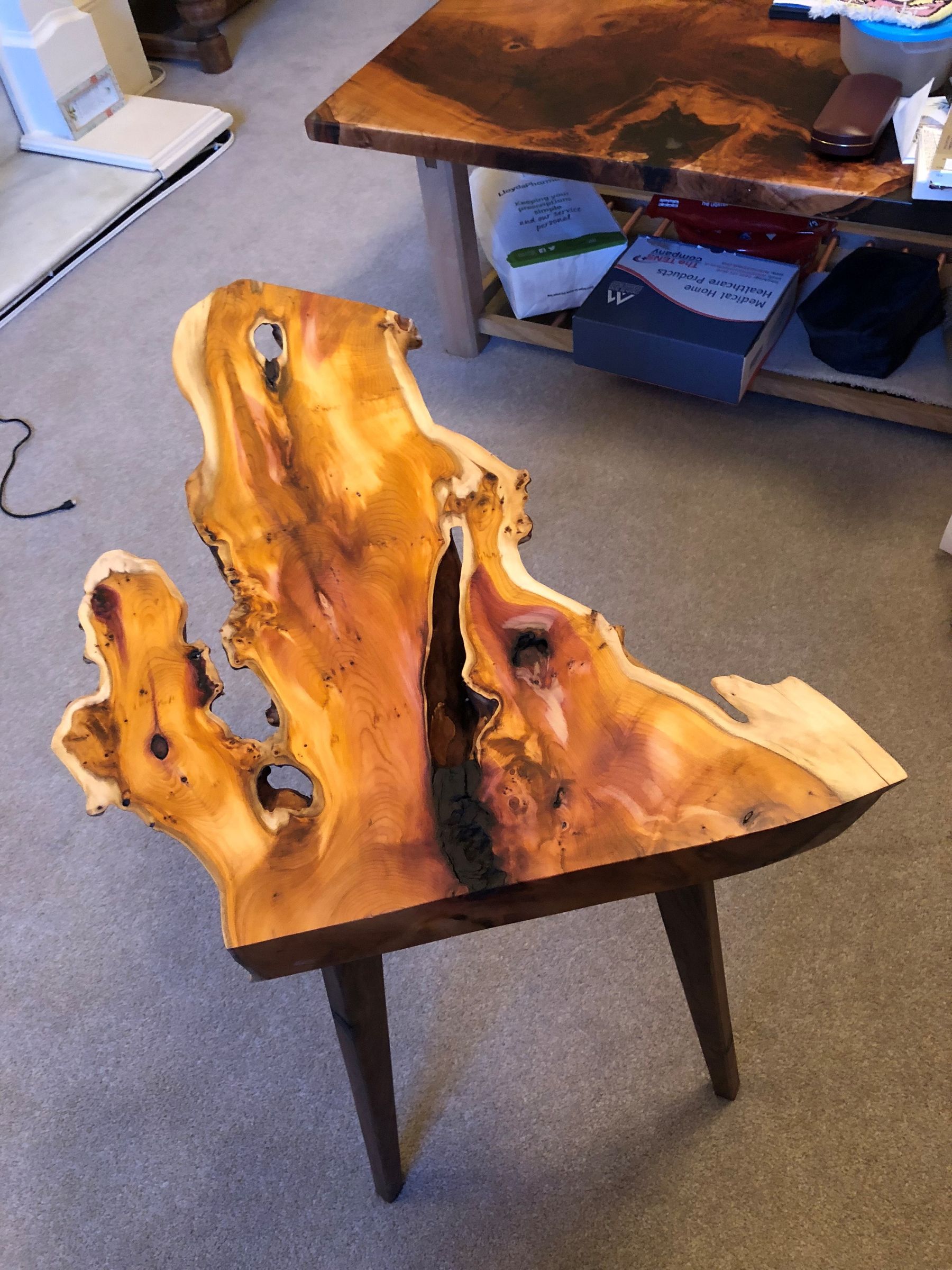 Yew & Walnut Live Edge Side Table : 11 Steps (with Pictures ...