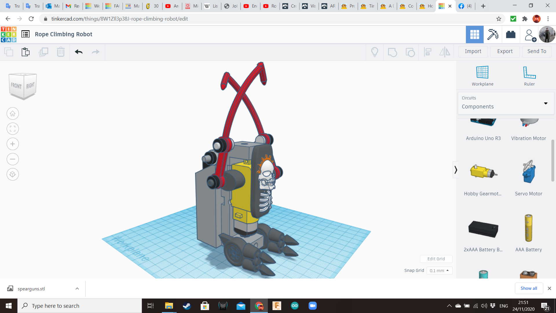 Tinkercad Robotics for School: Evil Zipline Robot! : 17 Steps (with ...
