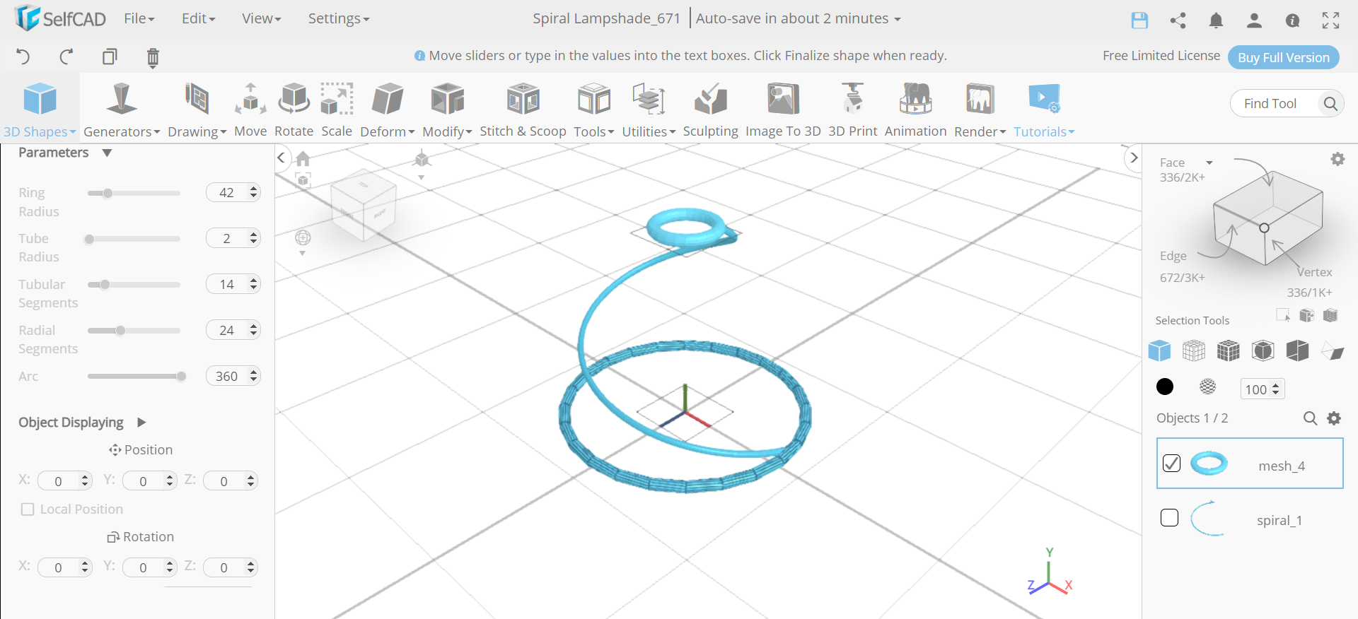 HOW TO CREATE 3D WIREFRAME MODELS LIKE SPIRAL LAMP SHADE AND OUTDOOR ...