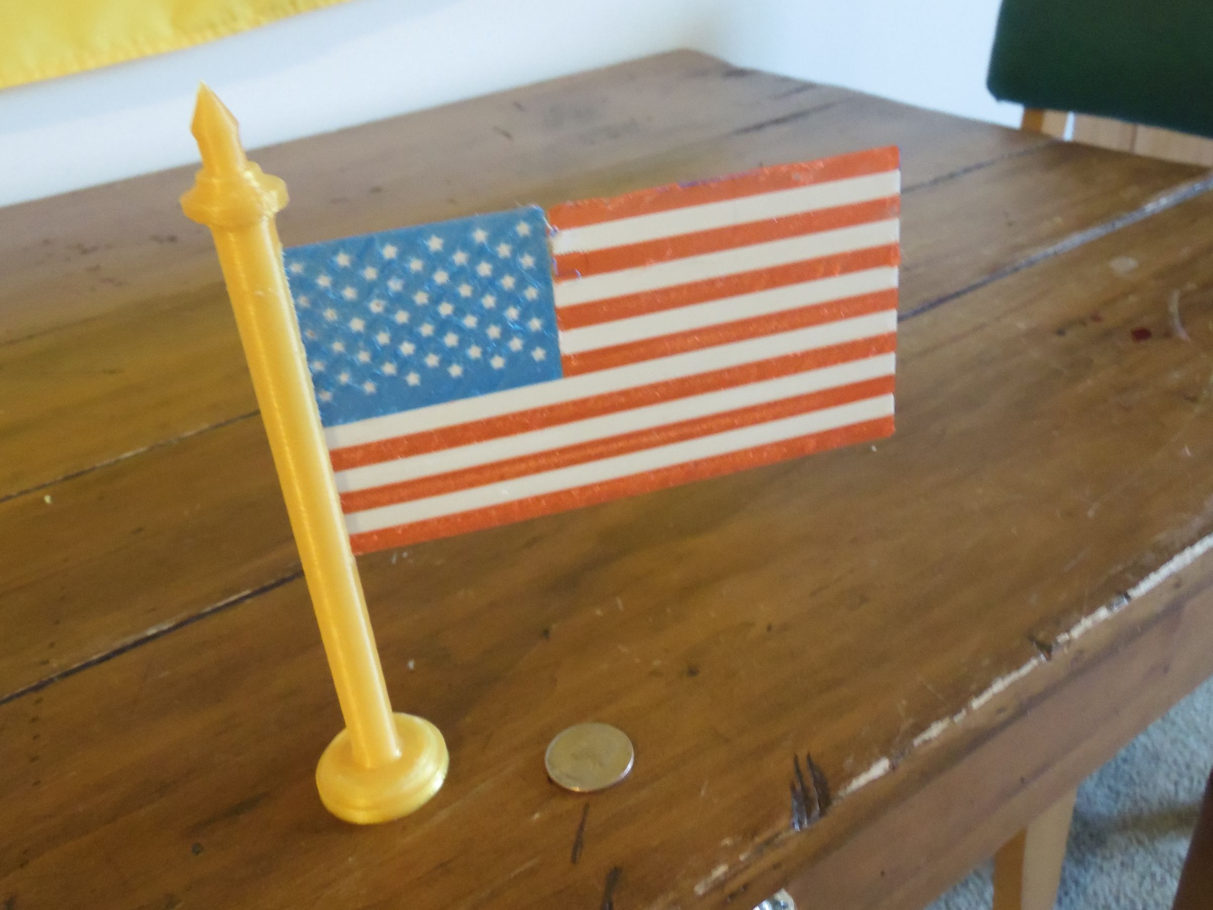 3D Printed American Flag - Multicolor Single Extruder Printing : 5 ...