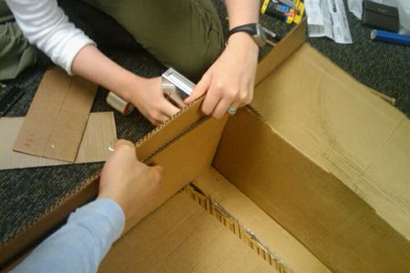 How to Build a Cardboard Ottoman With Storage : 7 Steps (with Pictures ...