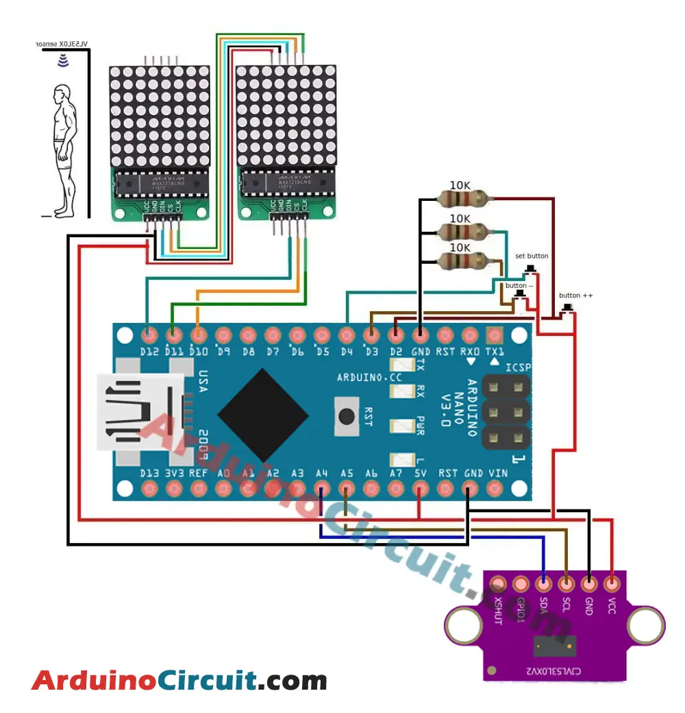 Body Height Measure With Vl53l0x Distance Sensor 4 Steps Instructables