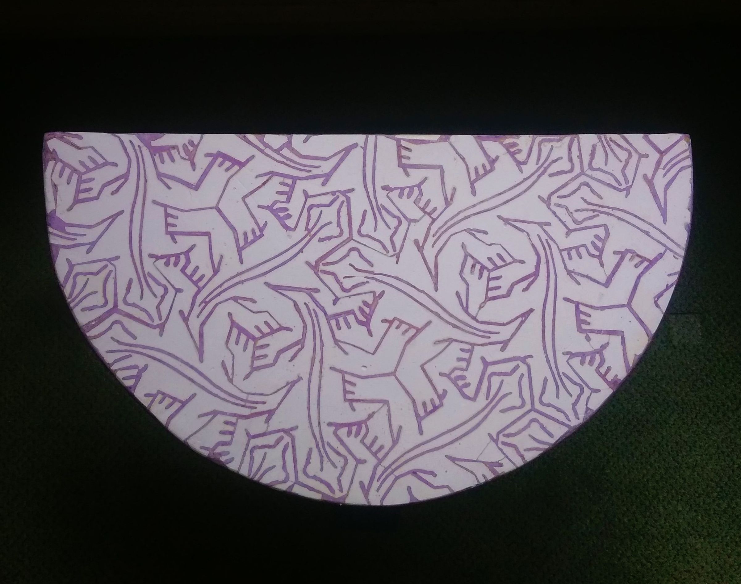 Plaster Lizard Tiles With Purple Grout : 8 Steps (with Pictures ...