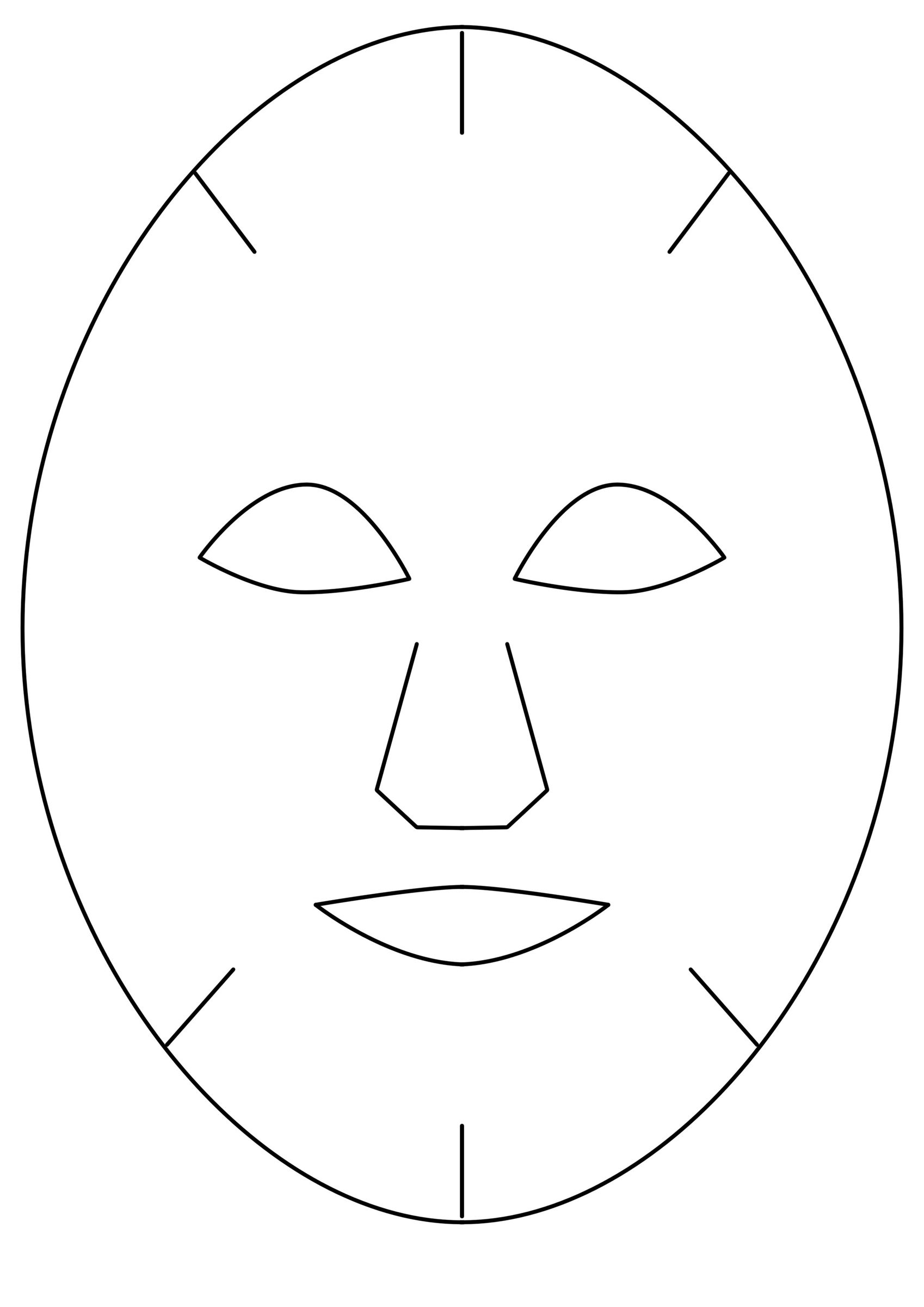Greek Tragedy Mask Template