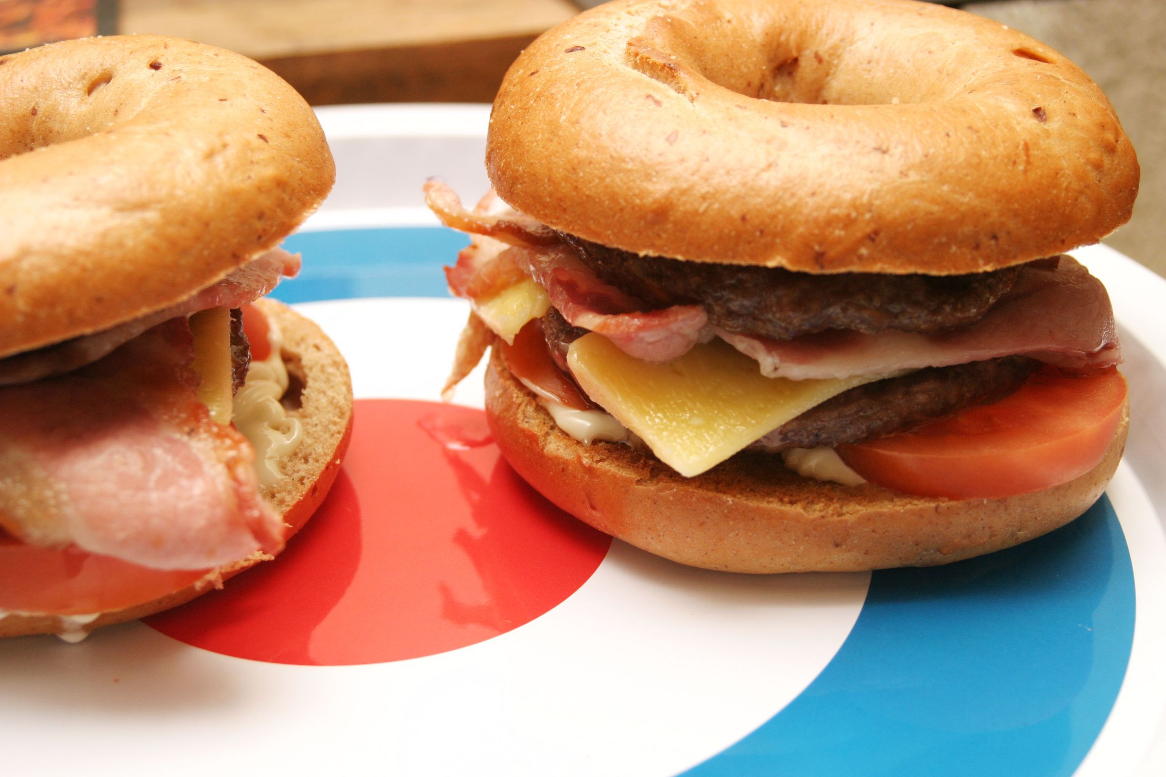 Bacon Bagel Double Cheeseburger - Instructables