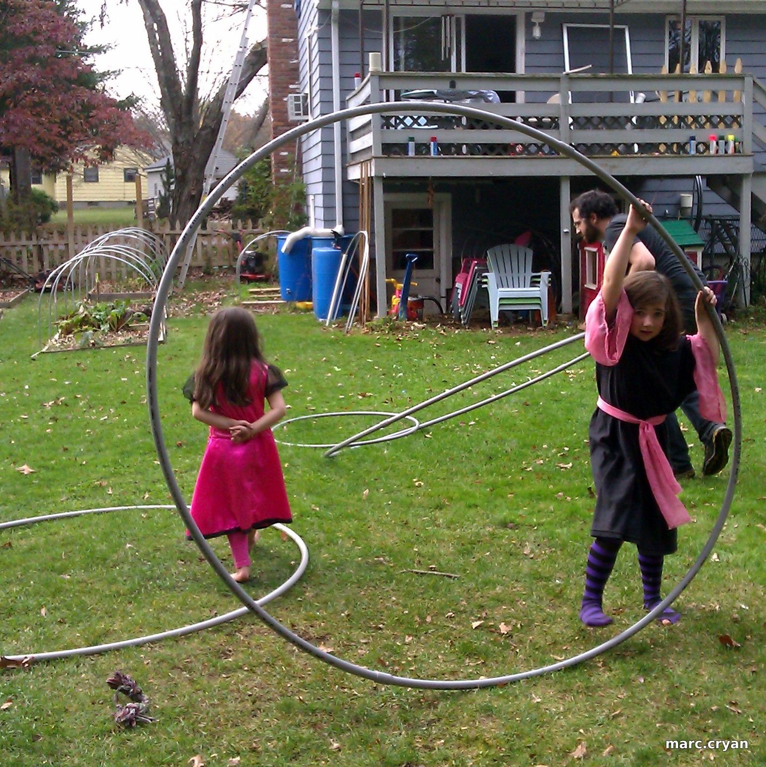Supa-Hula (a Very Big Hula-hoop Made From Plastic Electrical Conduit ...