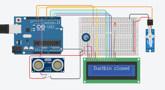 Smart Dustbin Using Arduino Ultrasonic Sensor And Servo Motor 3 Steps 2146