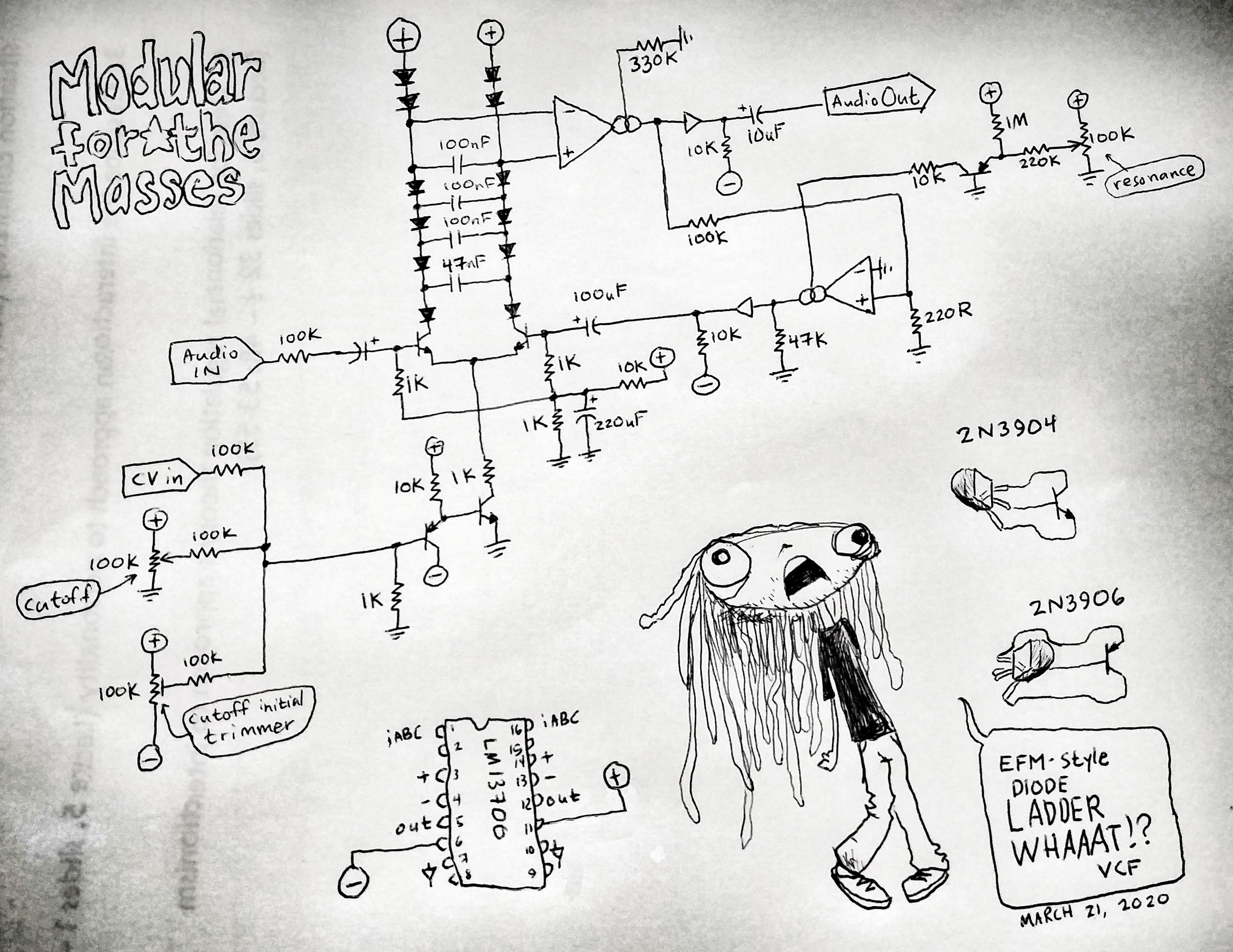 Diode Ladder VCF With NO PCB! : 38 Steps - Instructables