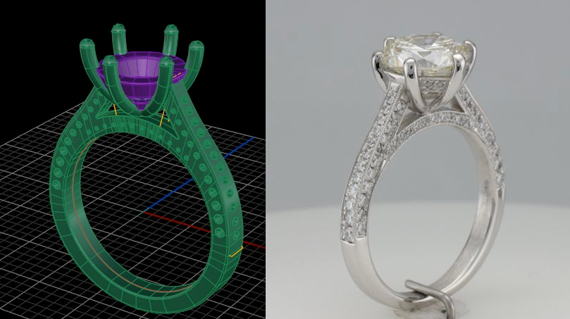 Custom Platinum Engagement Ring- From CAD to Finish : 15 Steps ...