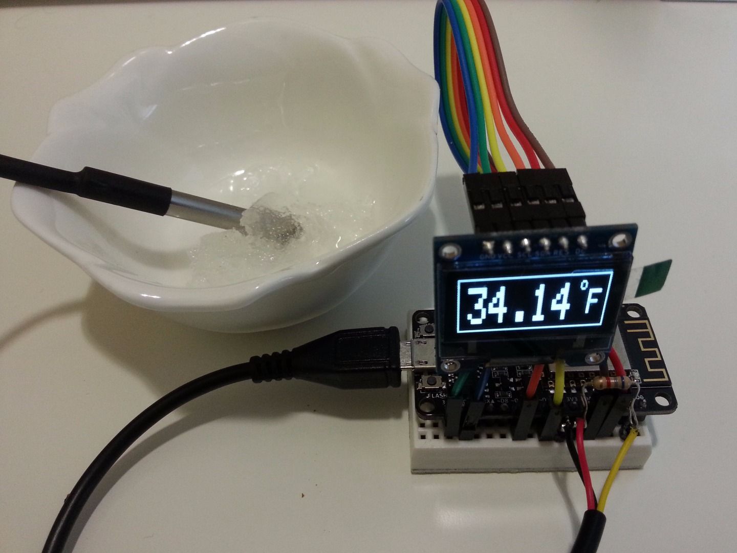 Digital Thermometer on OLED Display Using ESP8266 ESP-12E NodeMCU and ...