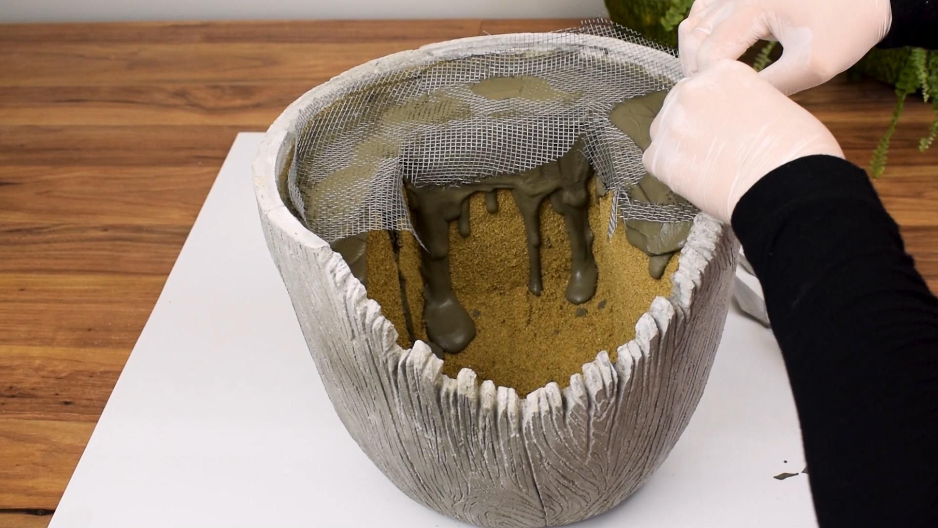 Concrete Barrel Waterfall Fountain Pot : 18 Steps (with Pictures ...
