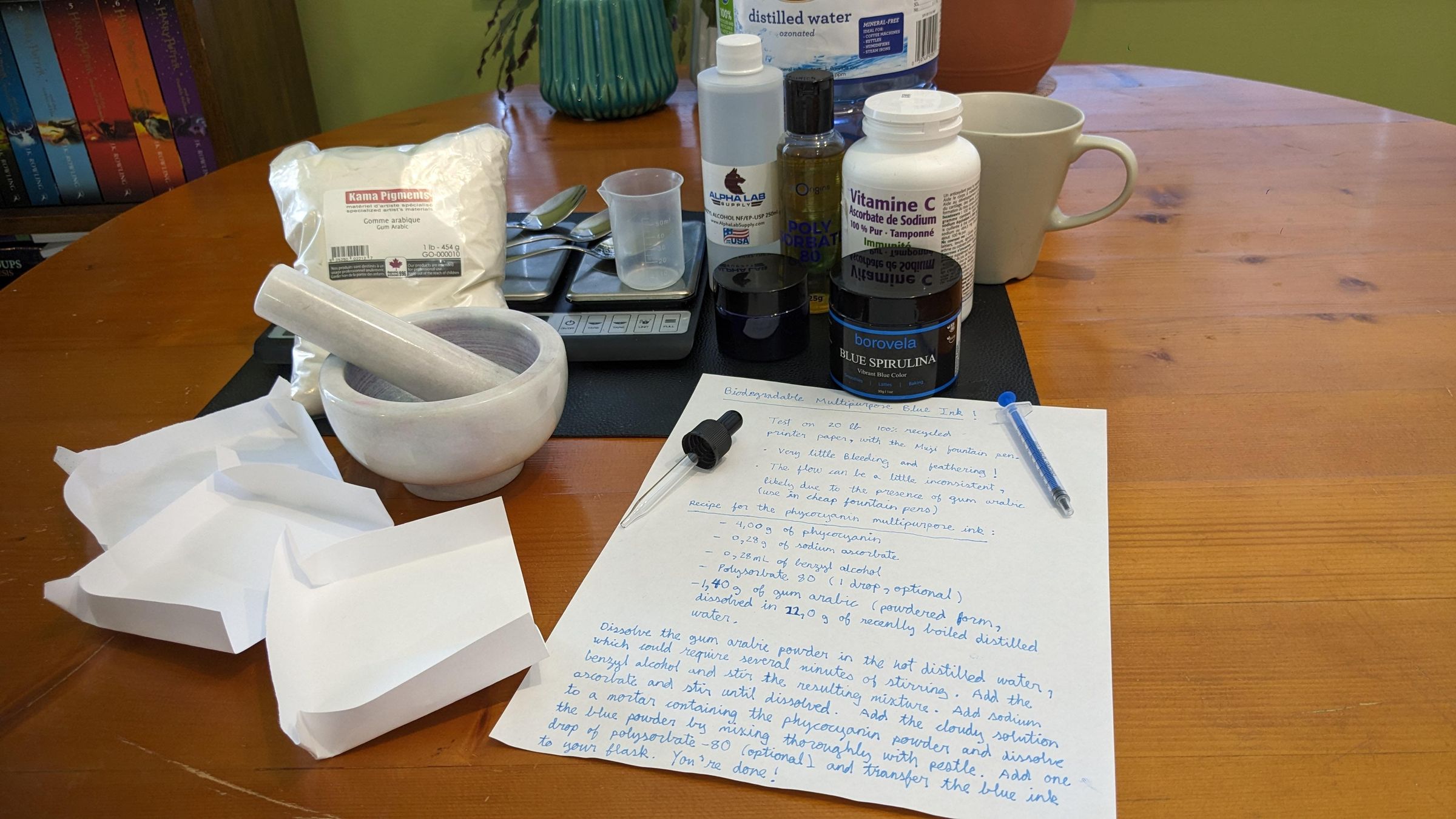 Recipe for a Multipurpose, Biodegradable and Wet-Erase Blue Ink for ...
