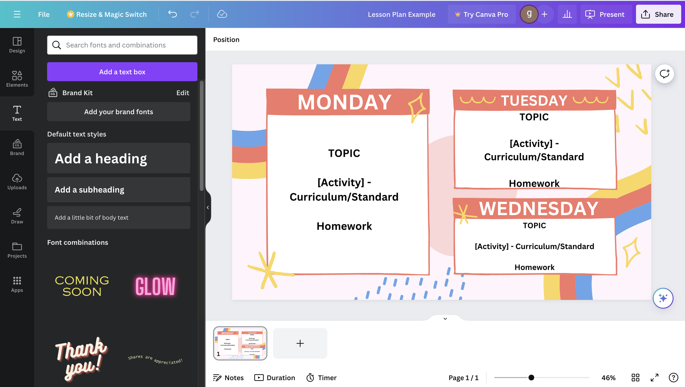 Fun, Cute, and Easy Lesson Plan With Canva! : 10 Steps - Instructables
