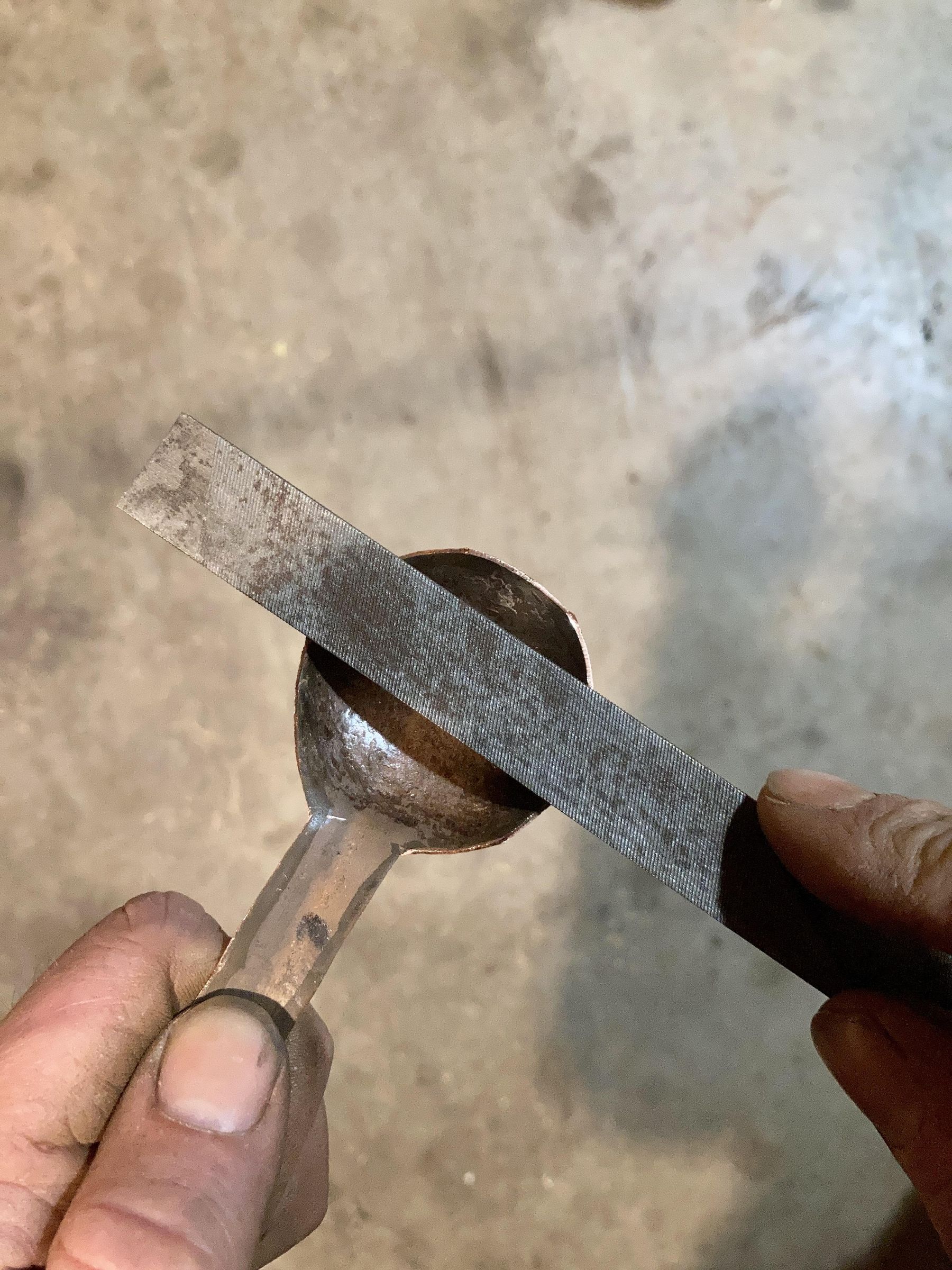 Hammered Copper Spoon With Simple Tools and Materials : 6 Steps (with ...