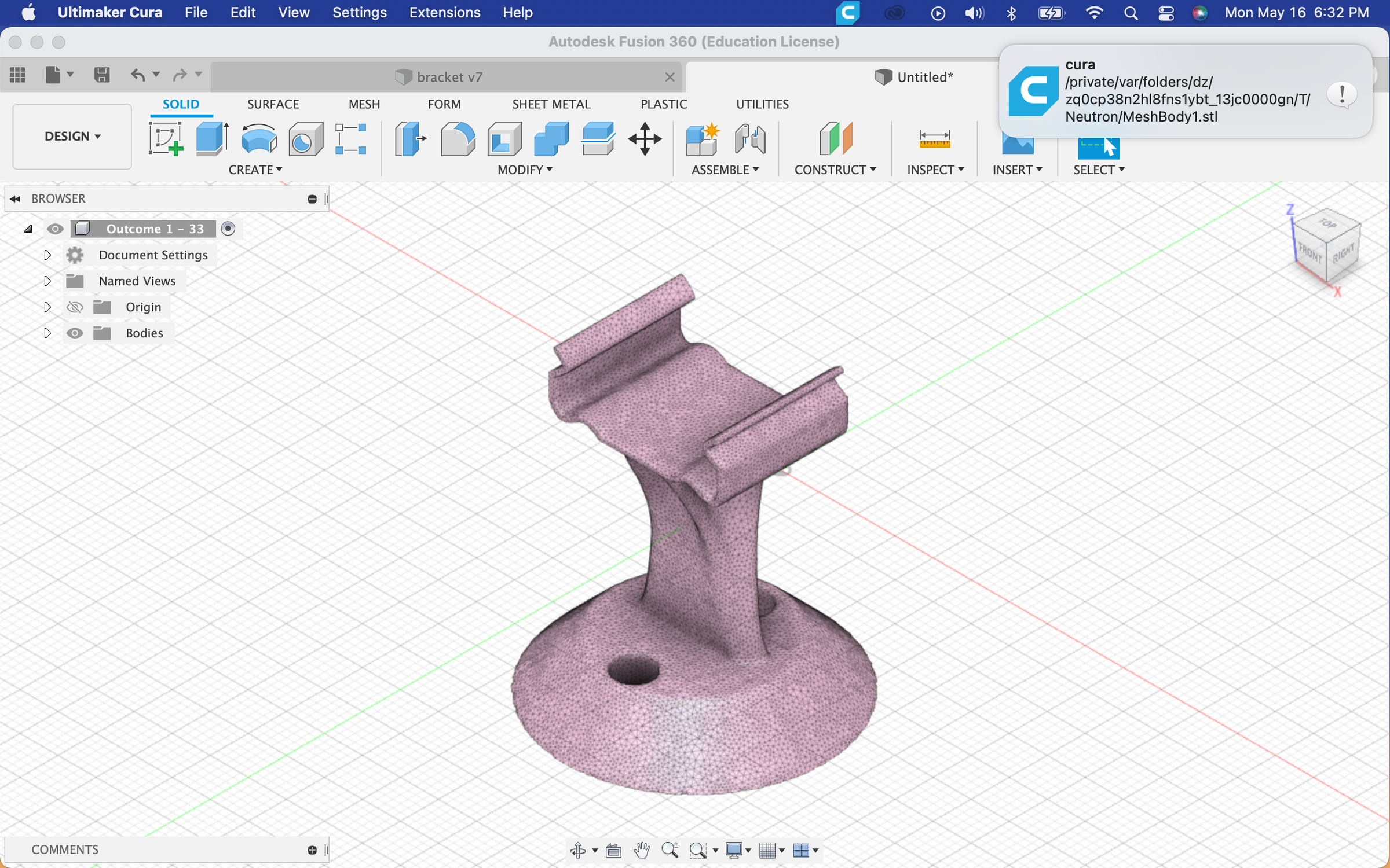 Week 7: Fusion 360 Shape Optimization + Generative Design : 3 Steps ...