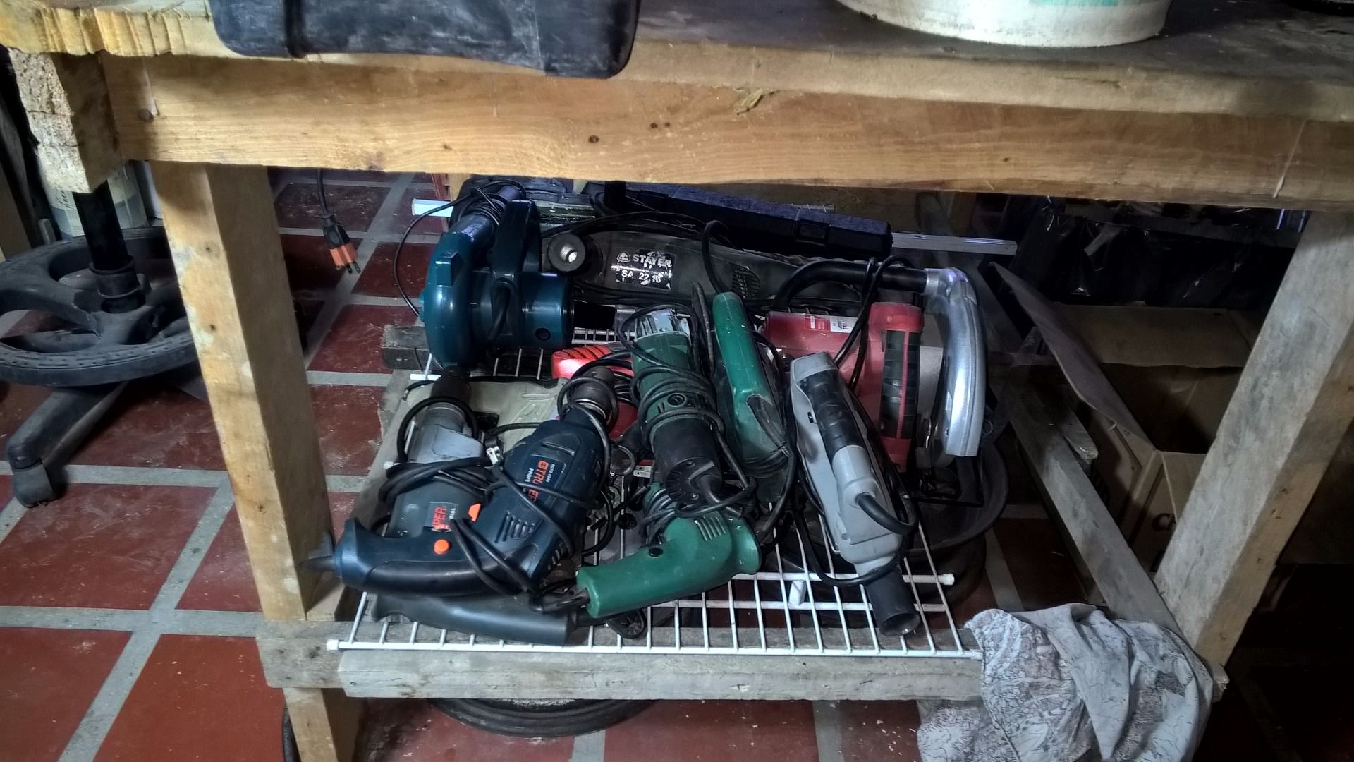 A Simple Wall Rack for Electric Tools With Metal From Backyard : 5 ...