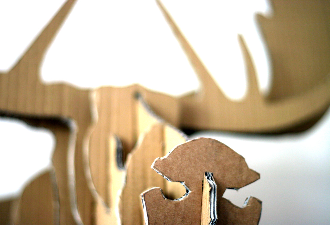 Cardboard Box Moose Head Wall Hanging : 7 Steps (with Pictures ...