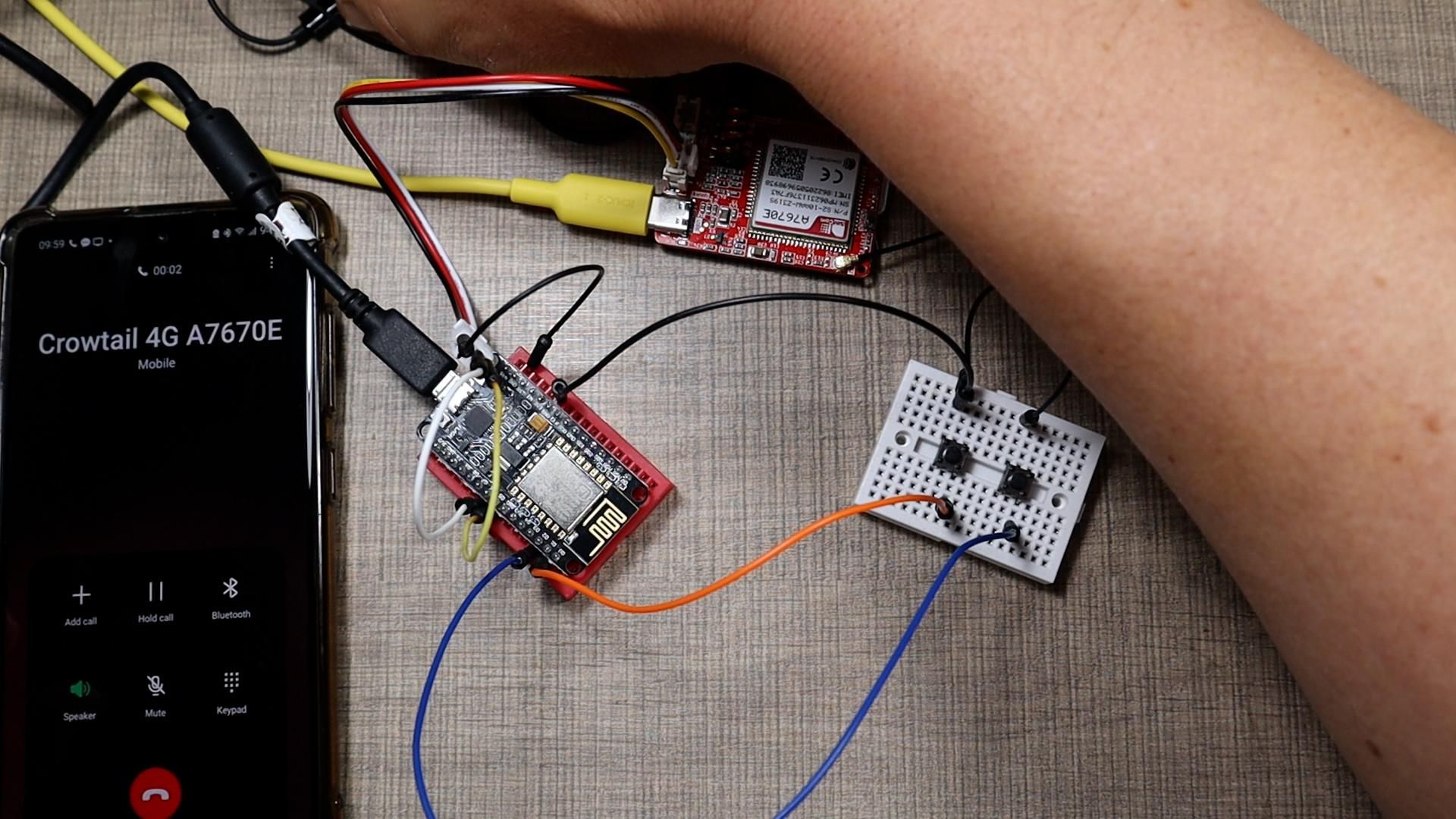DIY Emergency Dialer and SMS Sender Prototype With NodeMCU and 4G Module : 5 Steps - Instructables