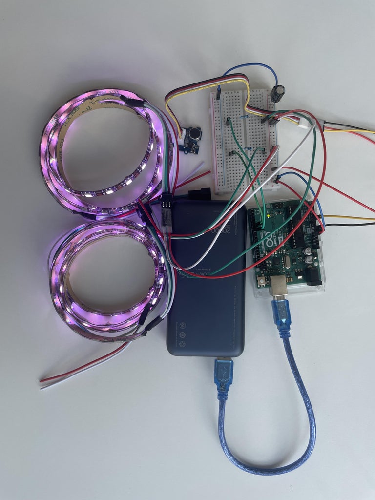 Arduino Wearable Led Strip Music Visualizer 4 Steps Instructables