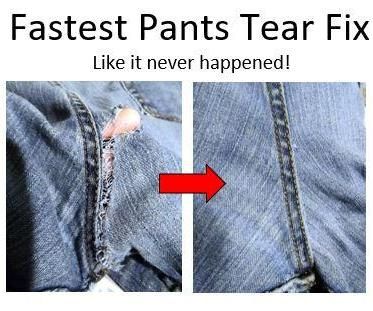 Fastest Pants Tear Fix : 6 Steps - Instructables