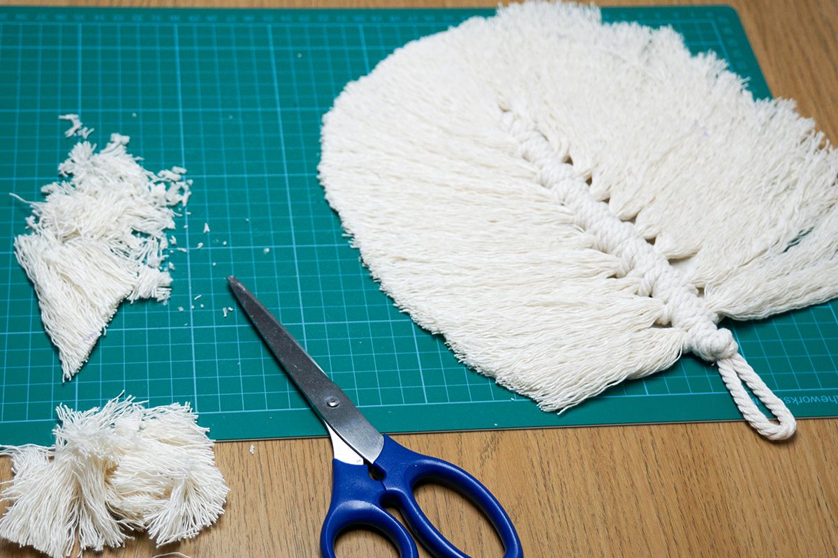 DIY Macramé Feather or Leaf | How to Make Rope Knot Ornaments : 8 Steps ...