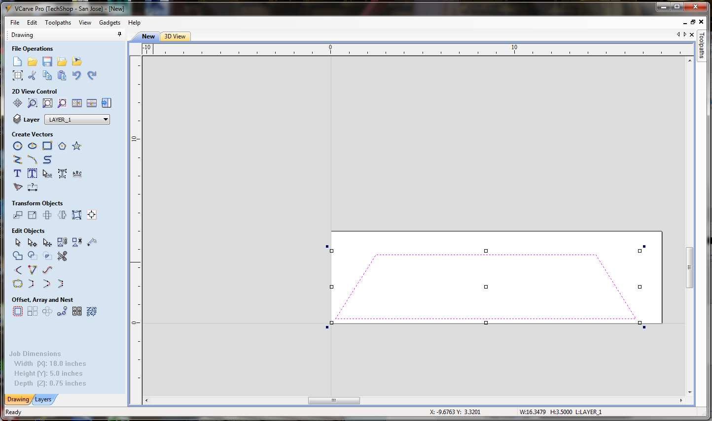 Setting-up to Cut a Recess in a Trapezoid Using the Shopbot : 9 Steps ...