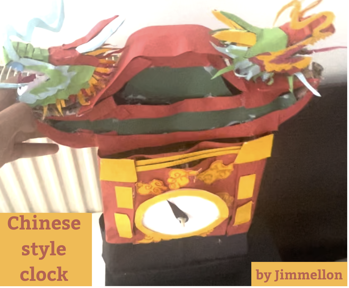 DIY Chinese-Style Cardboard Mechanical Clock (Partially Functional) : 8 Steps - Instructables