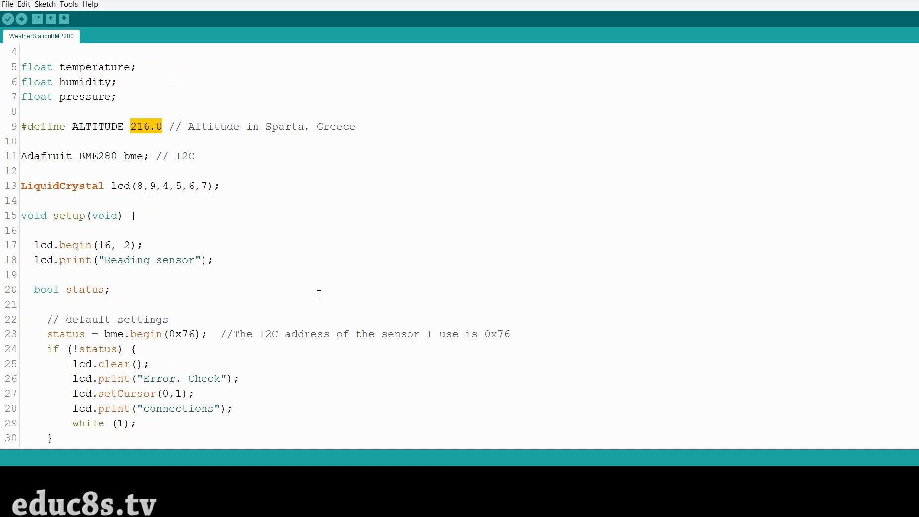 Arduino Easy Weather Station With BME280 Sensor : 6 Steps (with ...