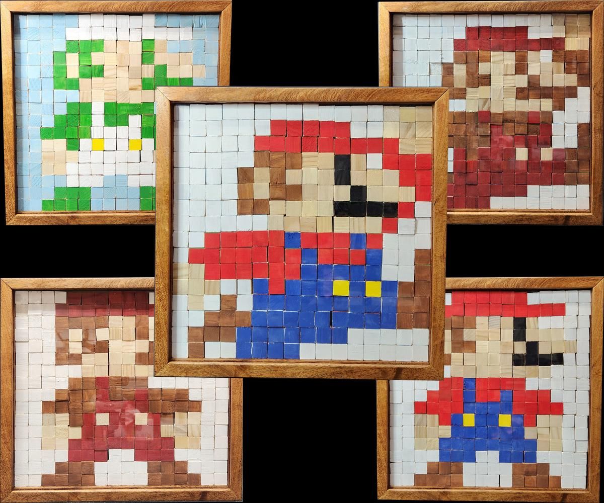 8 Bit Mario - 5 Puzzles in 1 With Display Case : 15 Steps (with ...