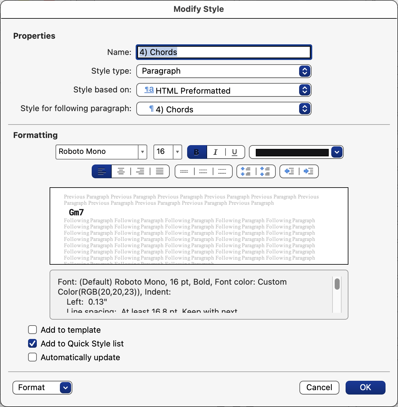 How to Create and Transpose Chord Charts With MS Word : 6 Steps ...