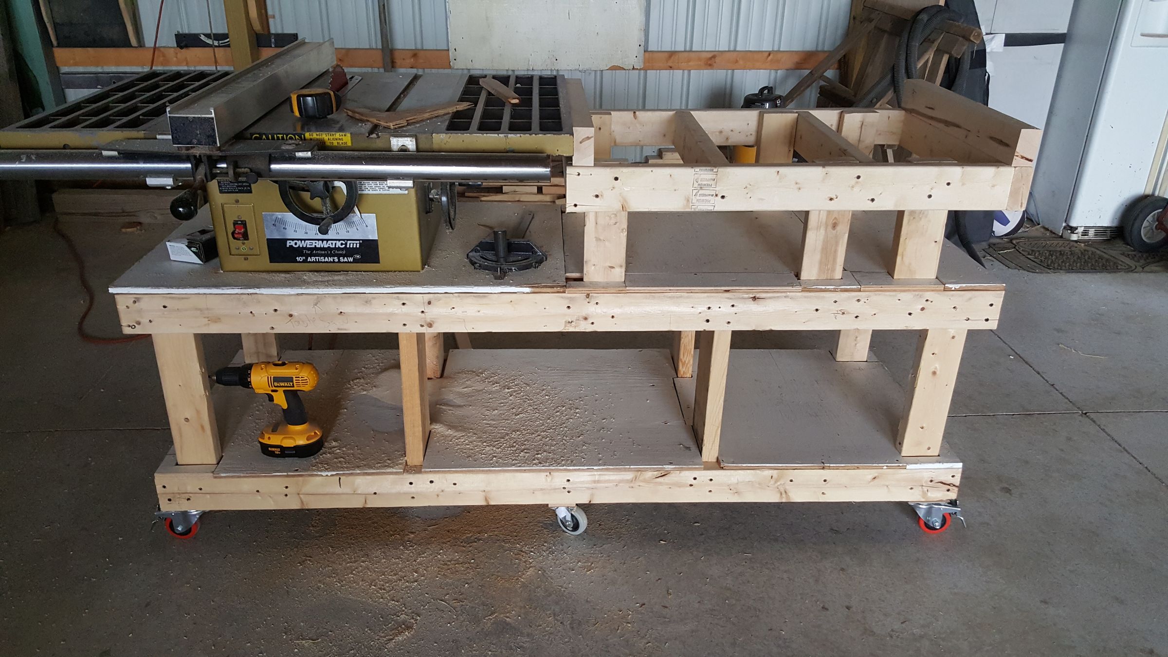 Mobile Table Saw Bench : 7 Steps (with Pictures) - Instructables