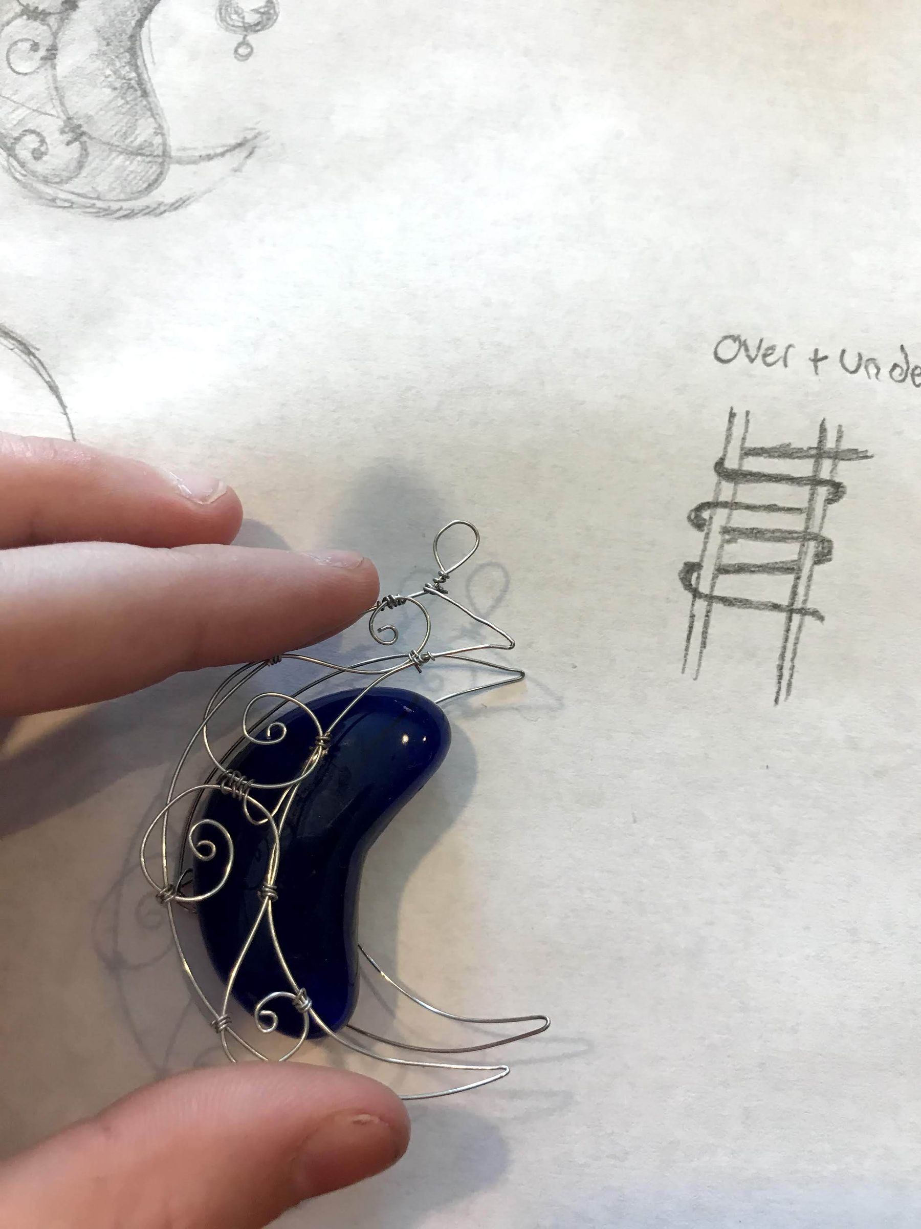 How to Design (and Finish!) a Wire Wrapped Moon Pendant : 8 Steps (with ...