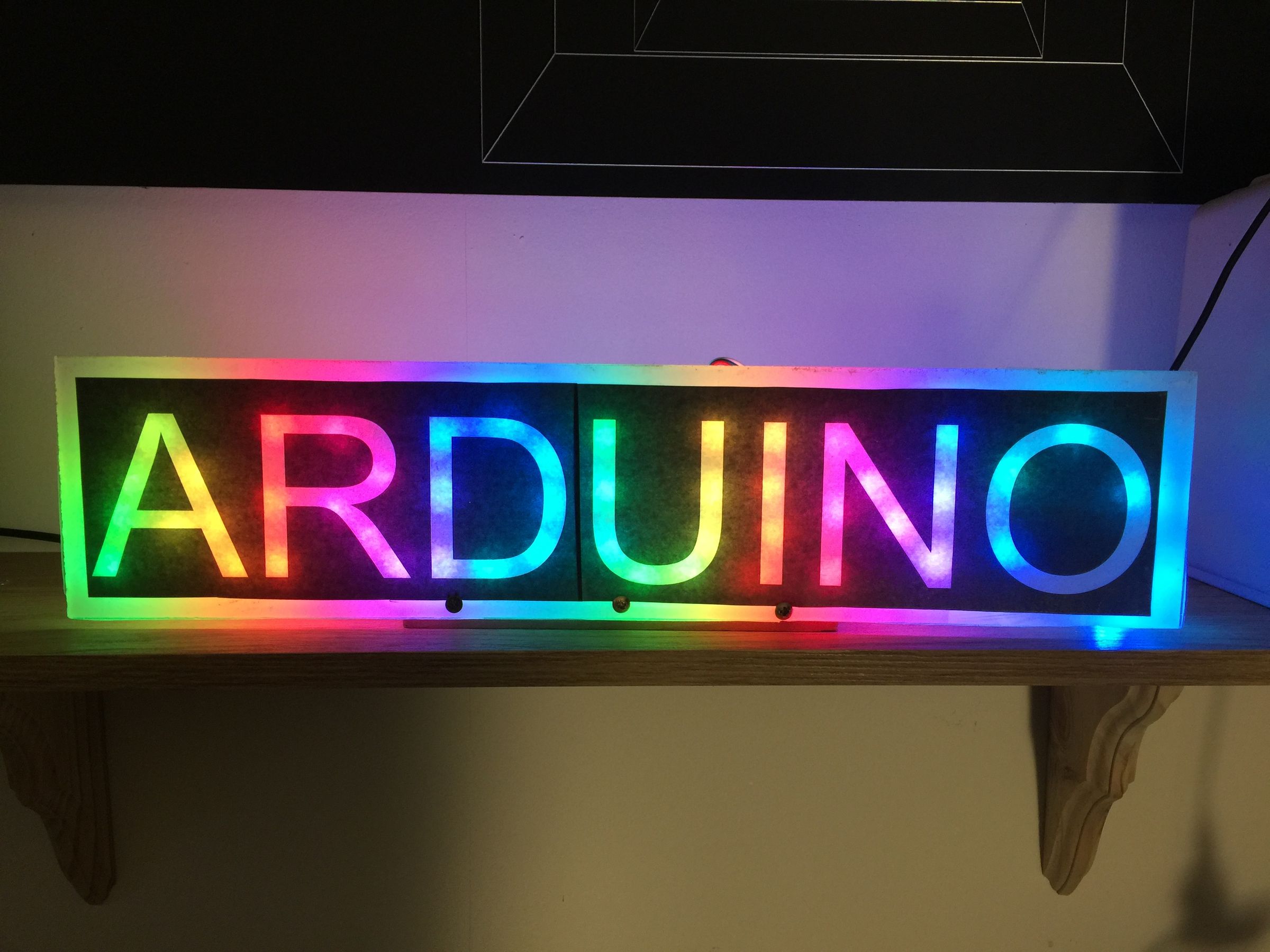 Moving Rainbow Arduino Sign : 9 Steps (with Pictures) - Instructables